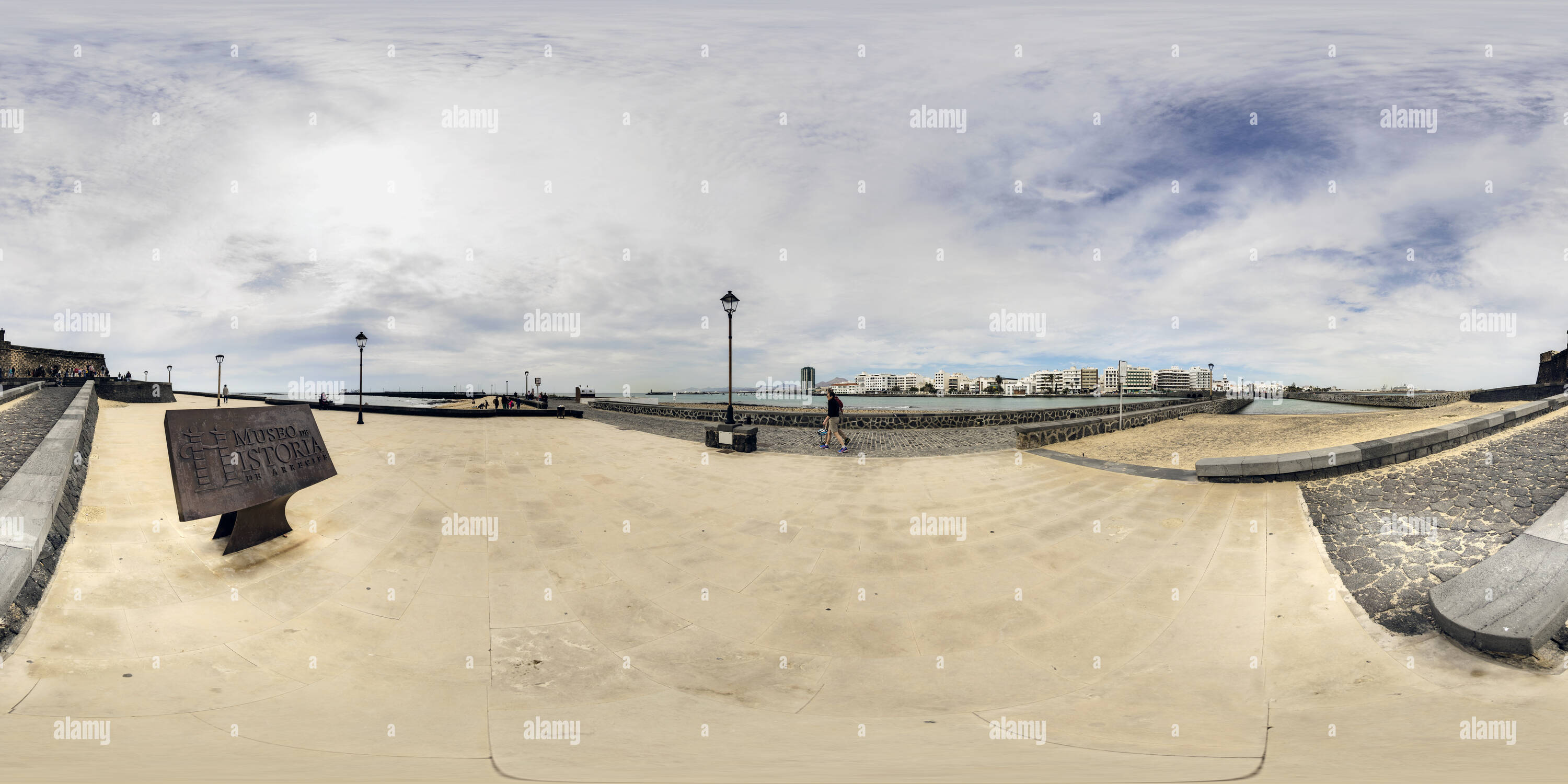 360° view of Canary Islands Lanzarote Arrecife Castle Castillo De San ...