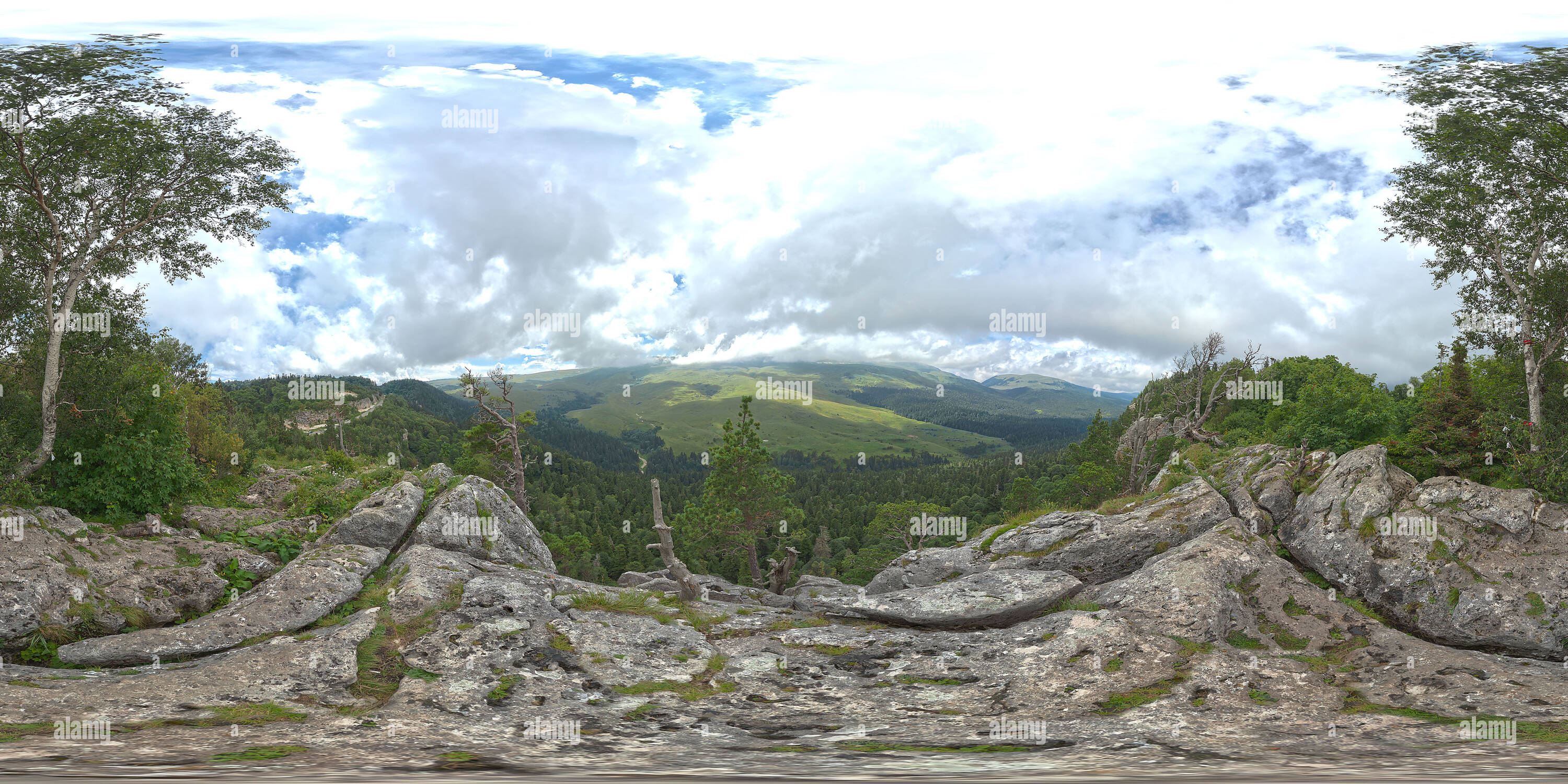 360° view of Adygea Lago Naki plateau 5 - Alamy