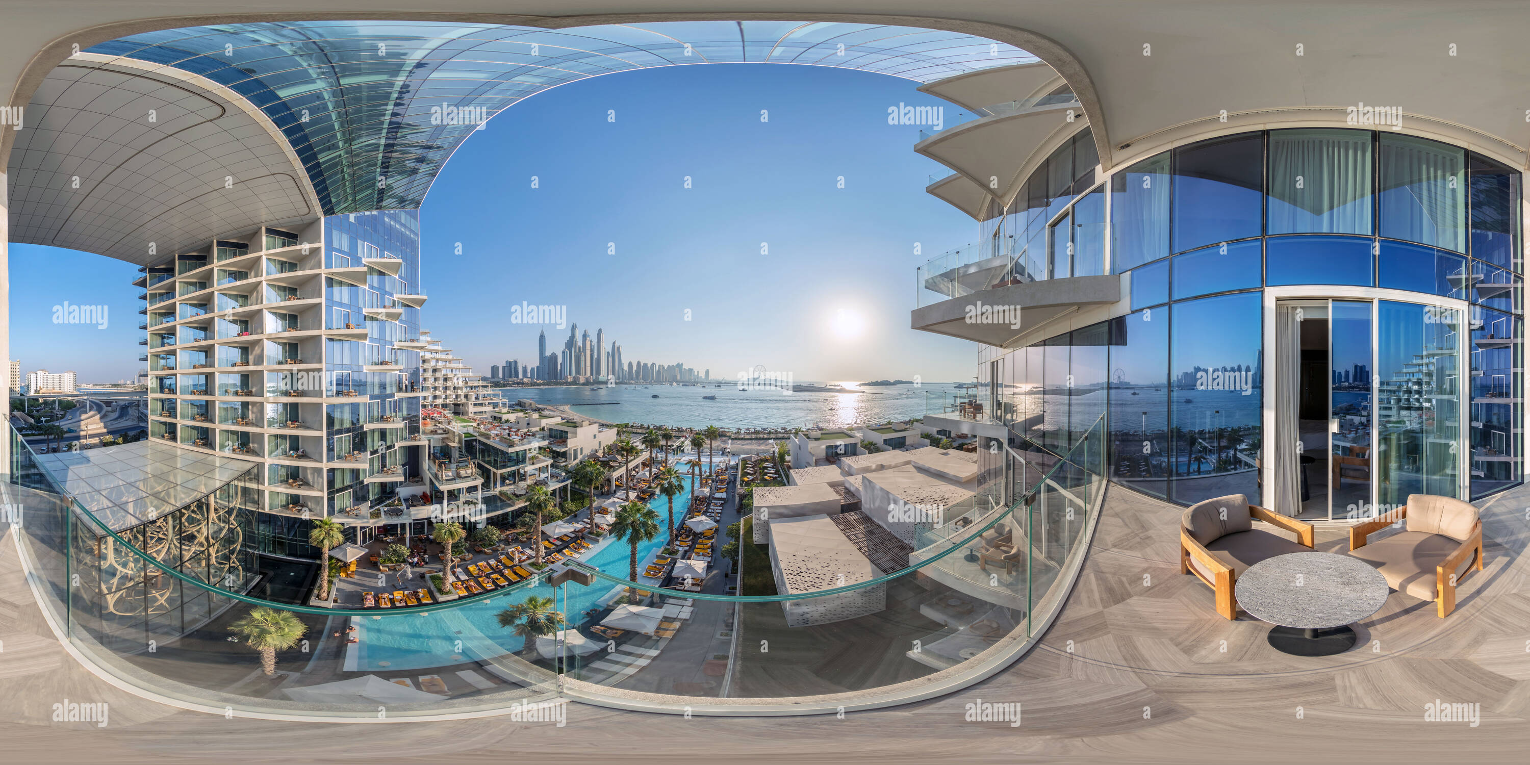 360° view of Luxury hotel with a view in Dubai - Alamy