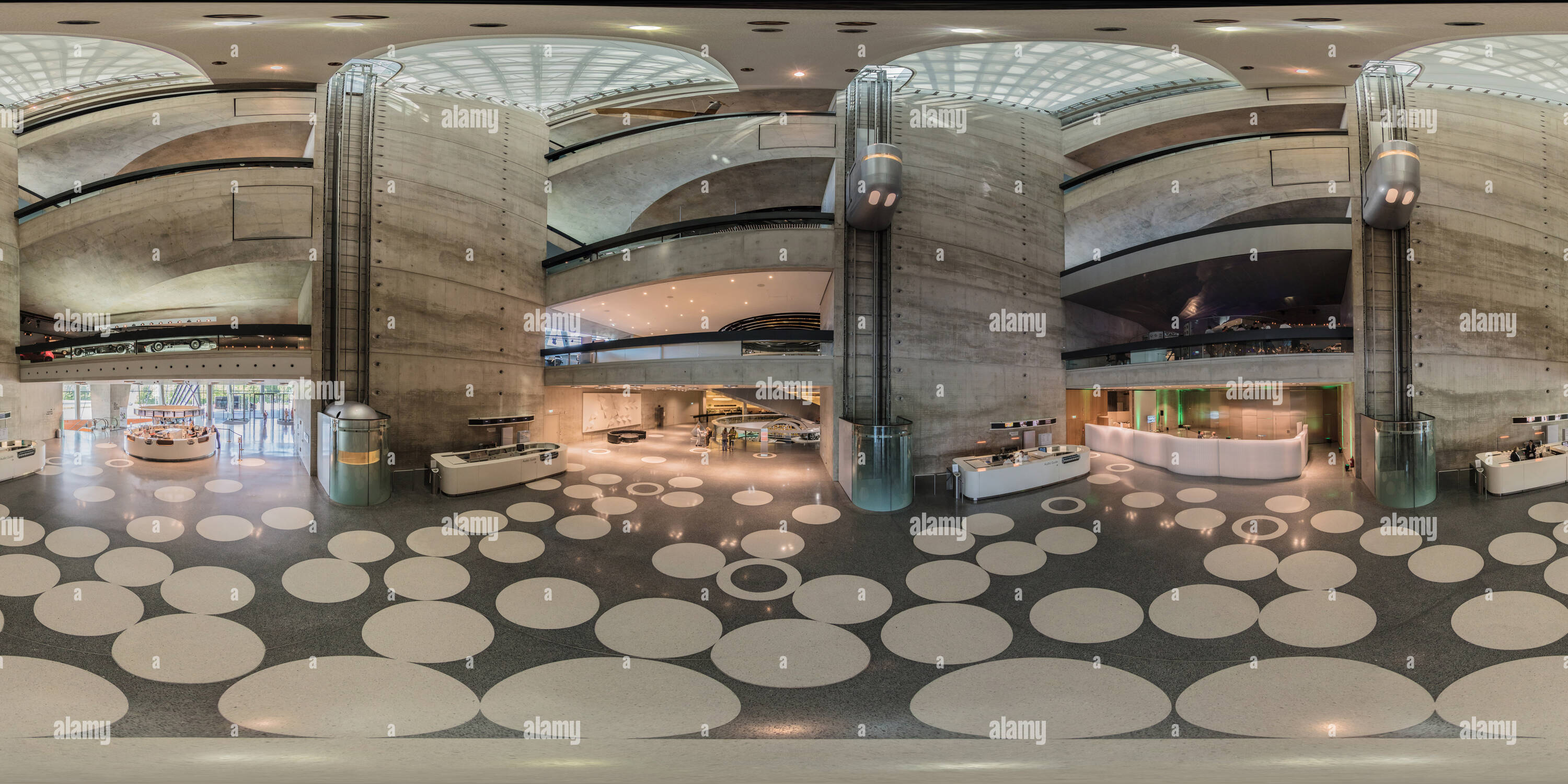 360° view of Mercedes Benz Museum Atrium - Alamy