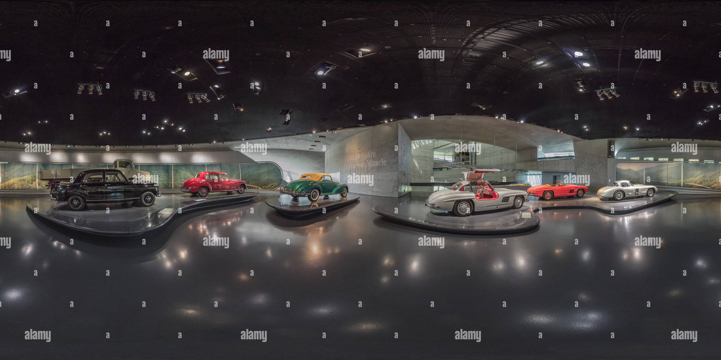 360° view of Mercedes Benz Museum - Legend 4 exhibit - Alamy