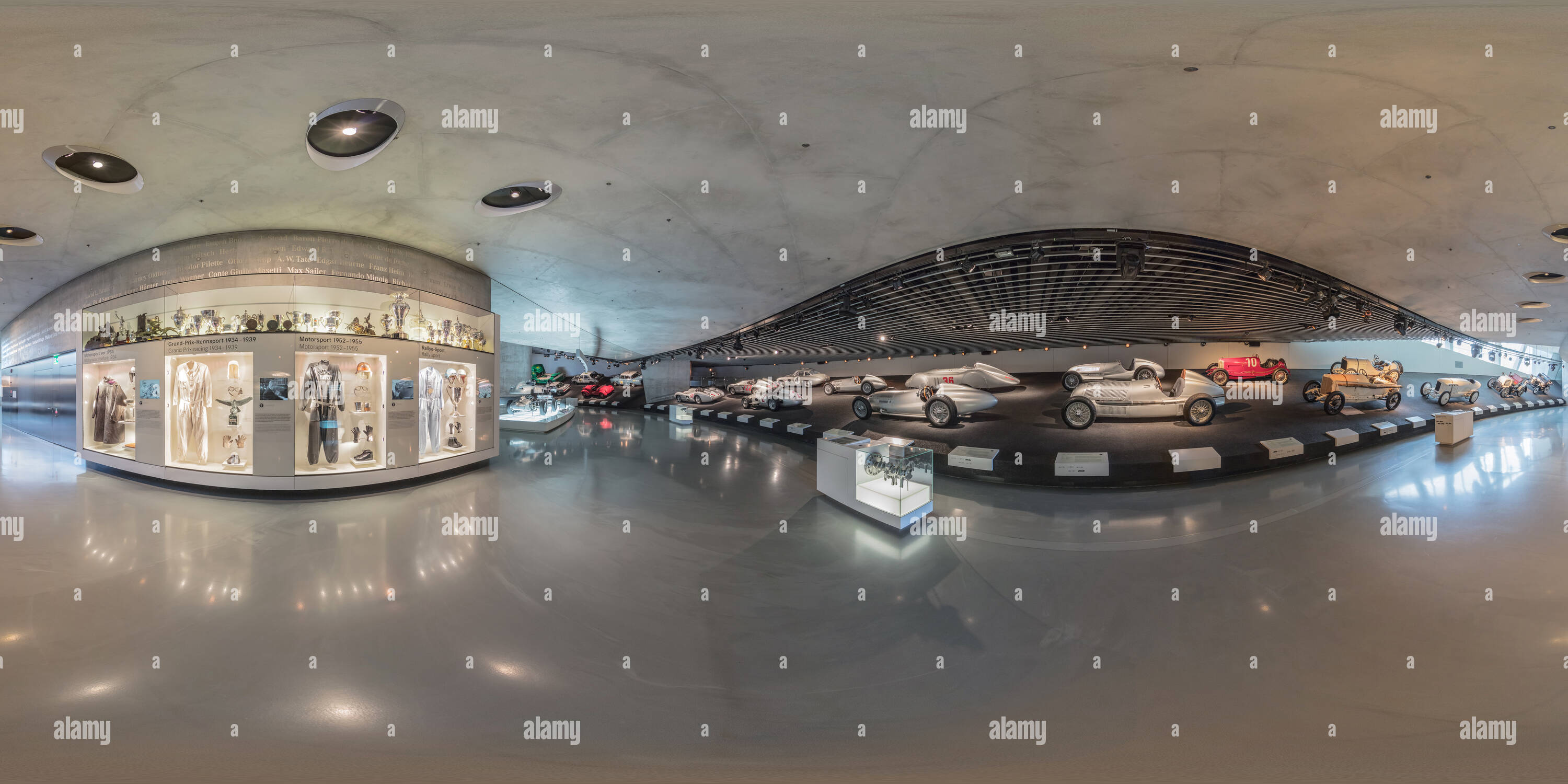360° view of Mercedes Benz Museum - Legend 7 exhibit b - Alamy