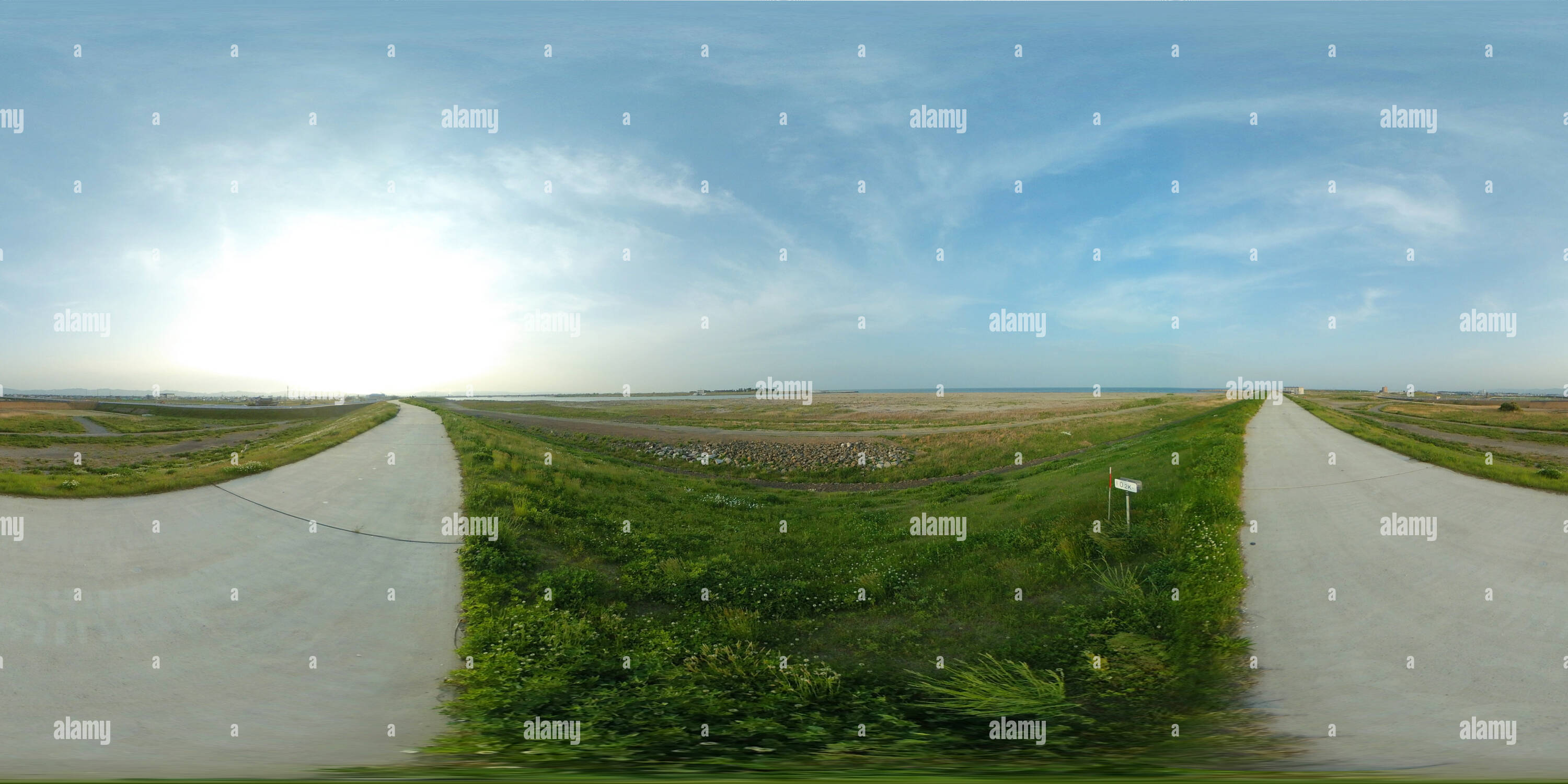 360° view of On the bank along the Abukuma river - Alamy