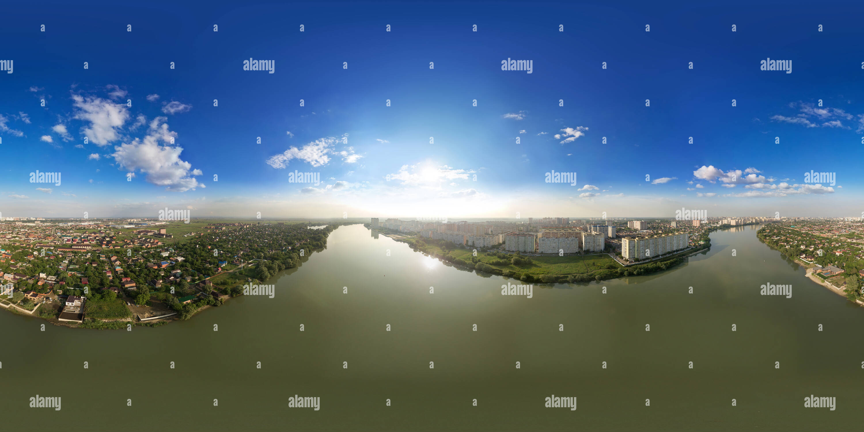 360° view of over the river Kuban - Alamy