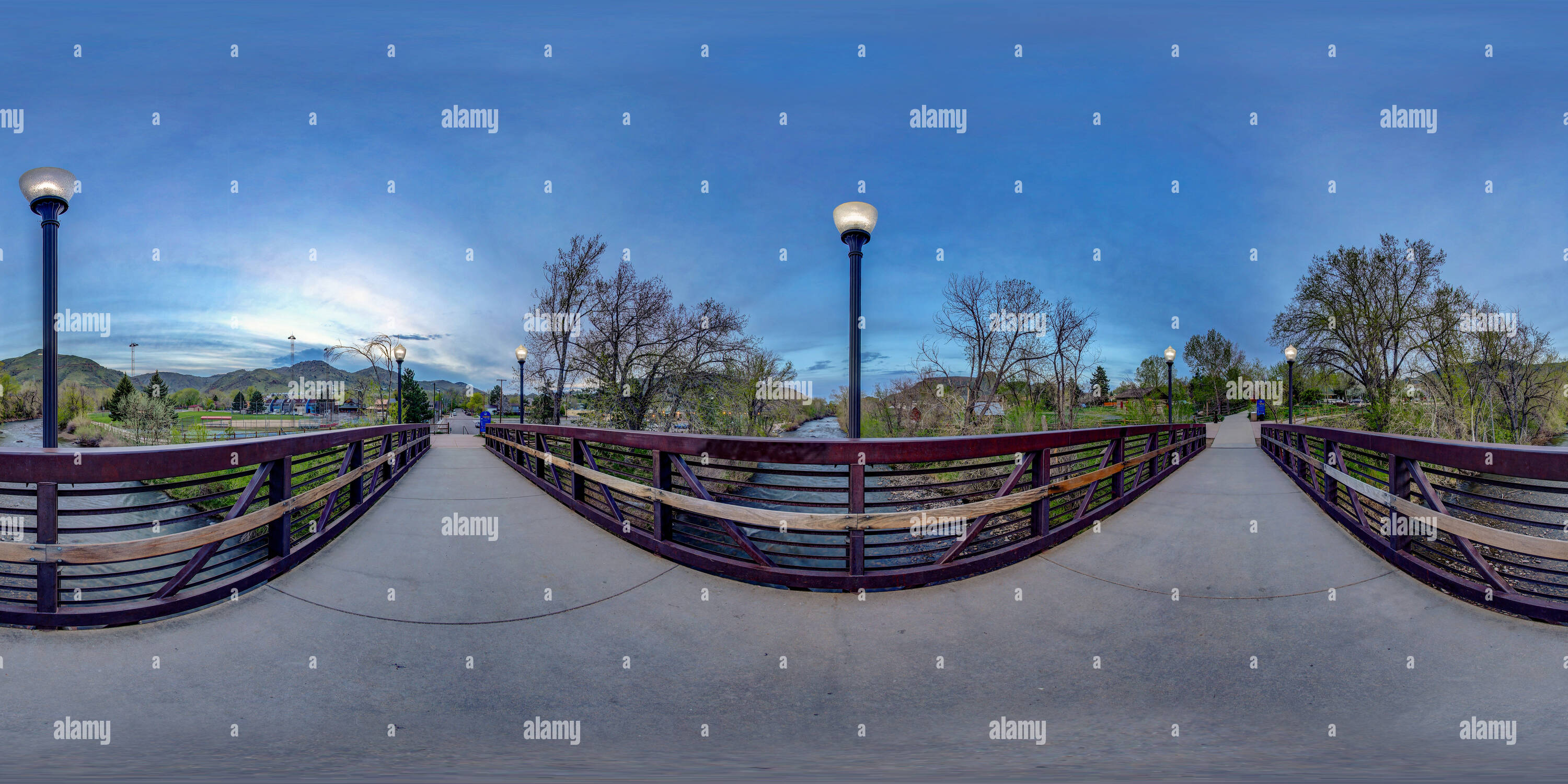 360° view of Bridge over Clear Creek - Alamy