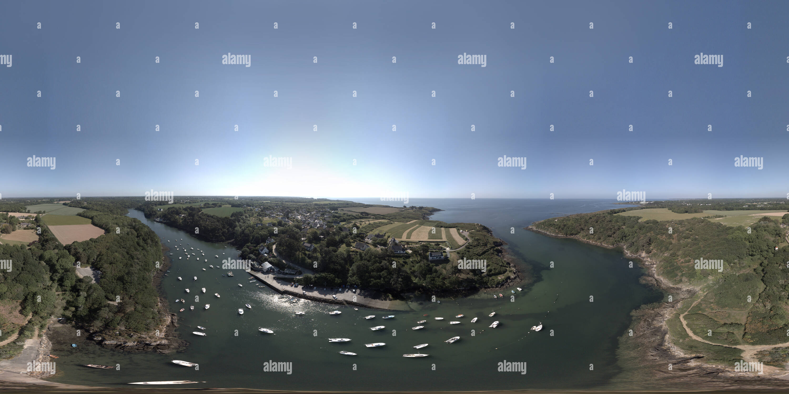 360° view of Port de Merrien - Alamy