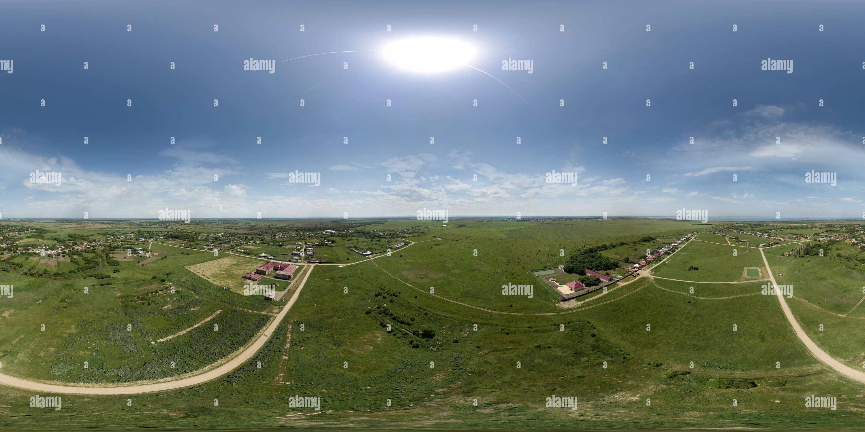 360° view of the remains of an ancient fortress on the left bank of the ...