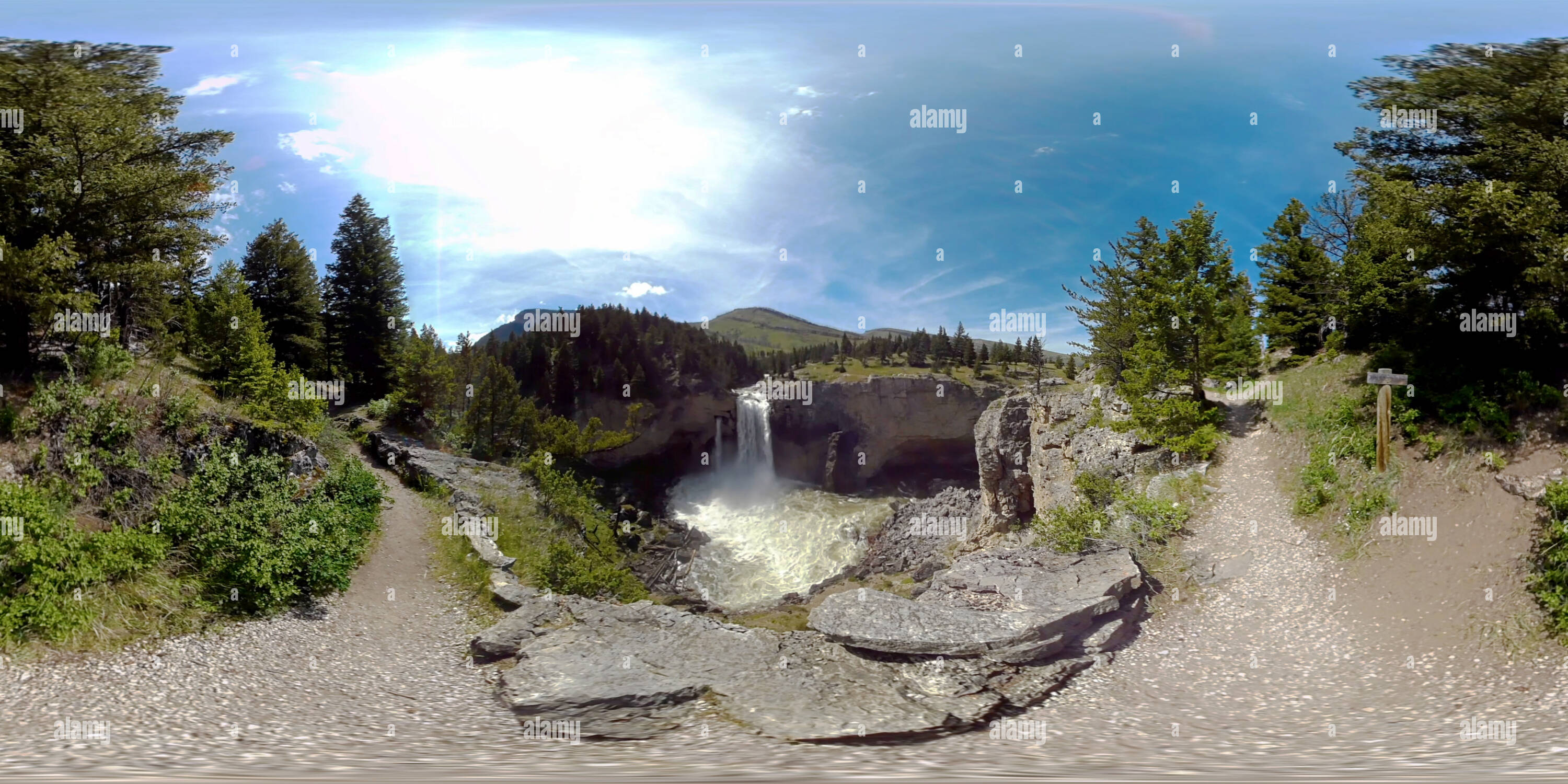 360° view of Natural Bridge Falls - Alamy