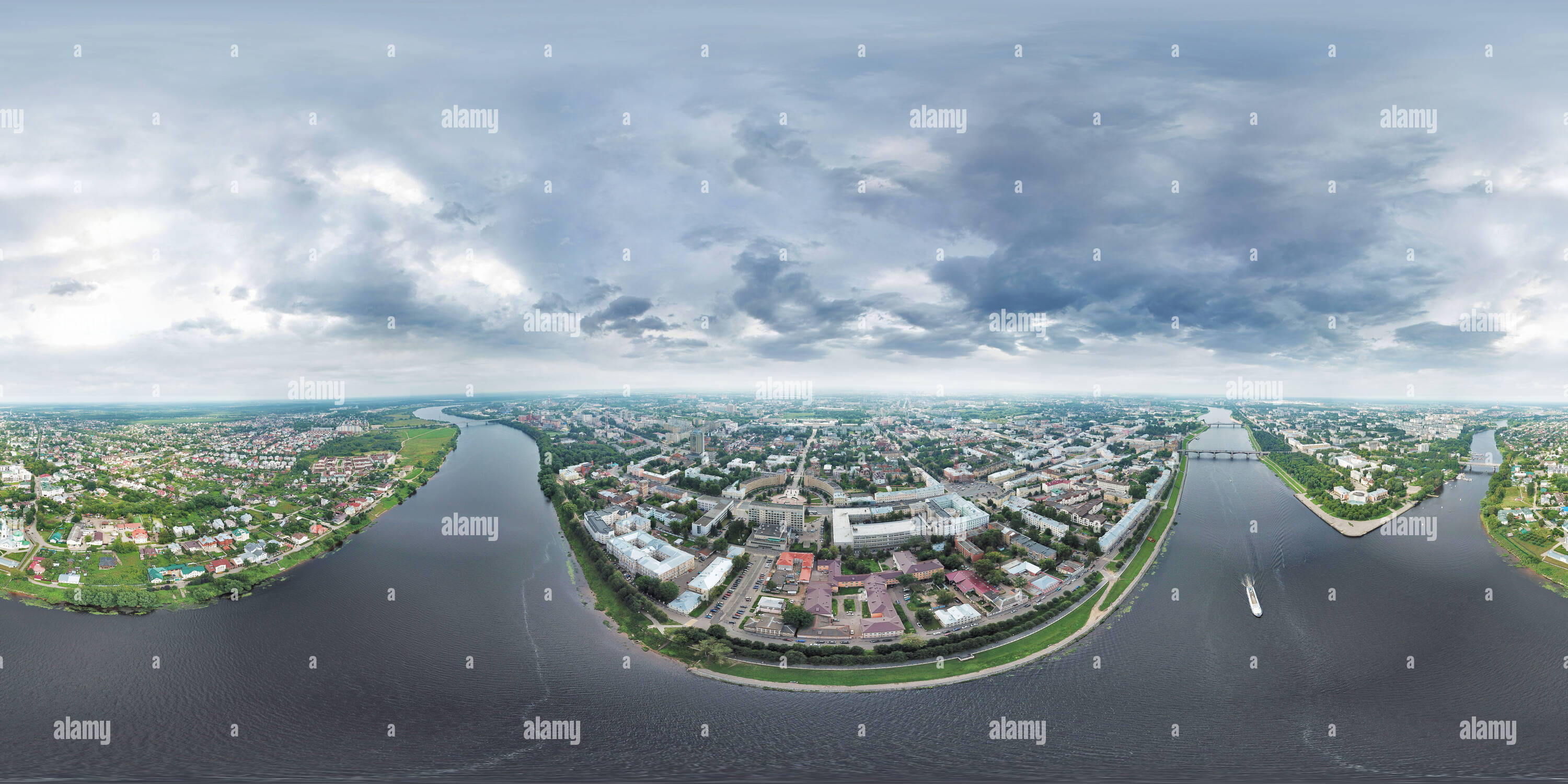 360° view of Volga river (200m - Alamy