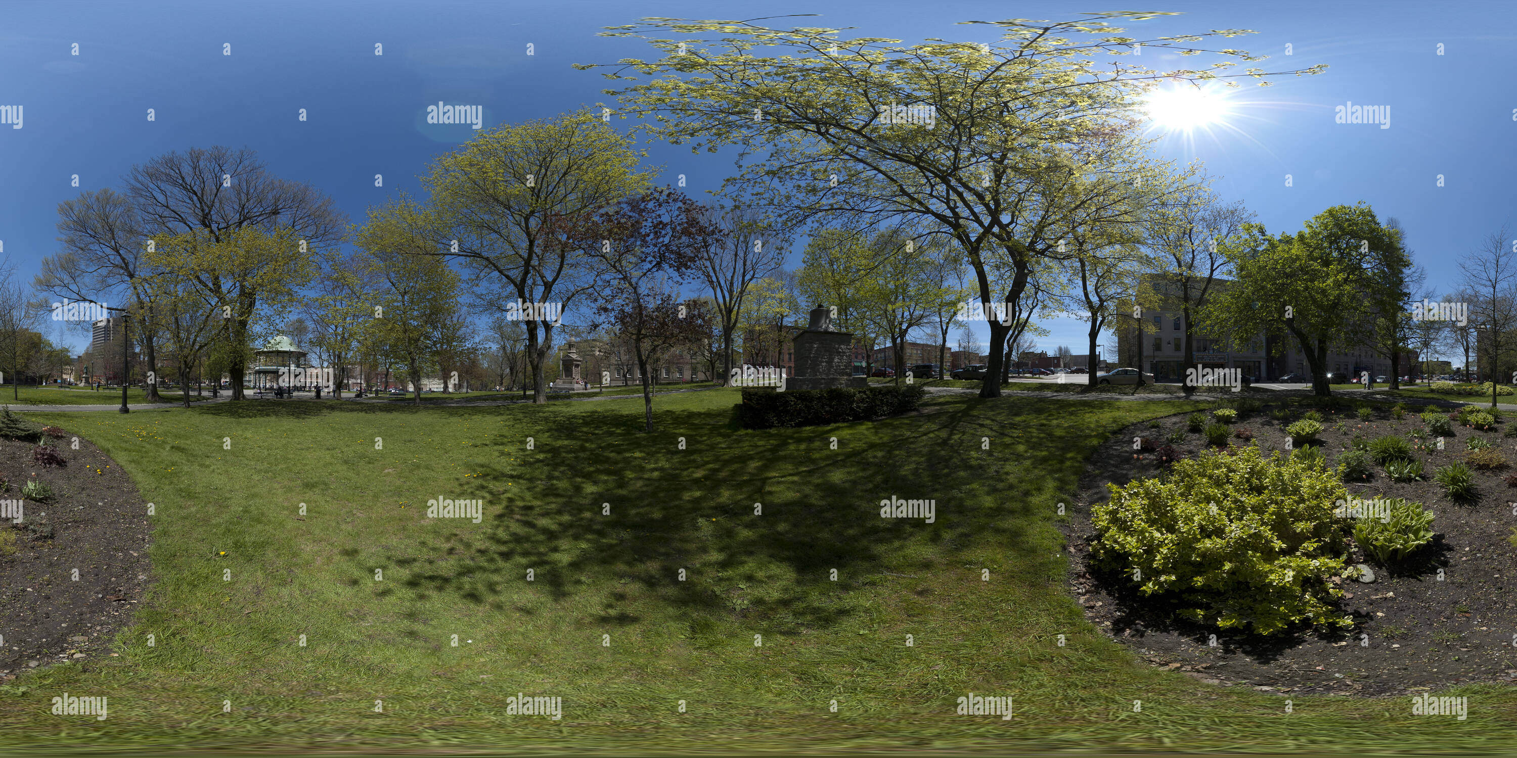 360° view of New Brunswick, Saint John, Kings Square, Monuments - Alamy