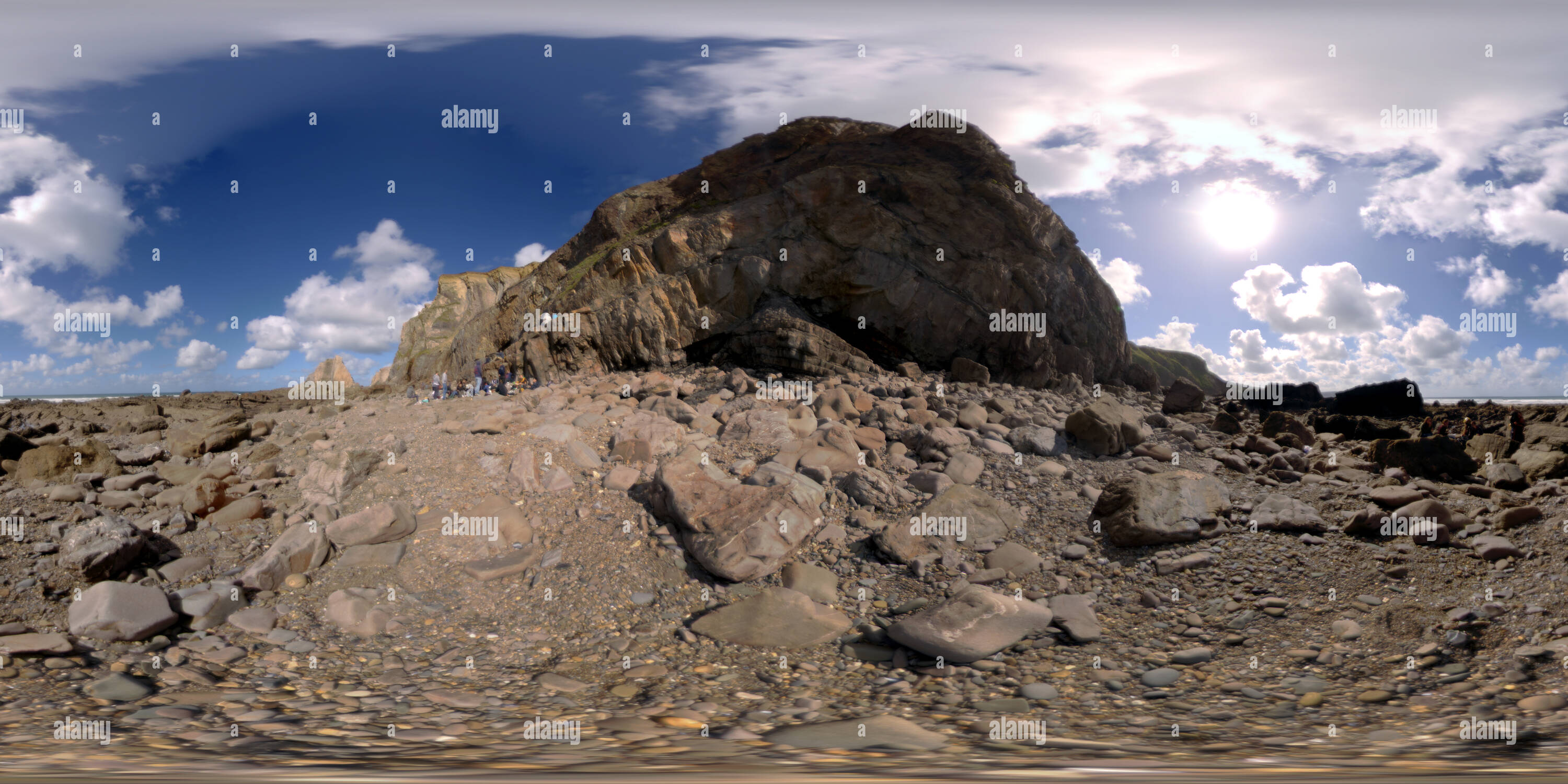 360° view of Upton Cross Anticline Bude - Alamy