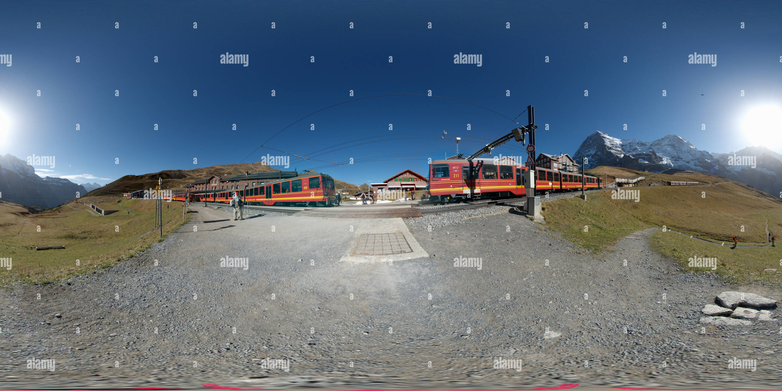 360° view of Grindelwald - Wengernalpbahn 10 - Alamy