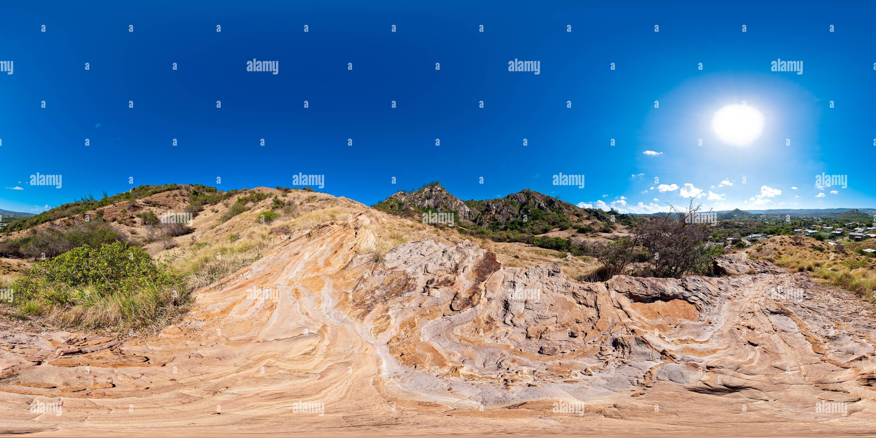 360° view of Chalky Mount sandstone detail - Alamy