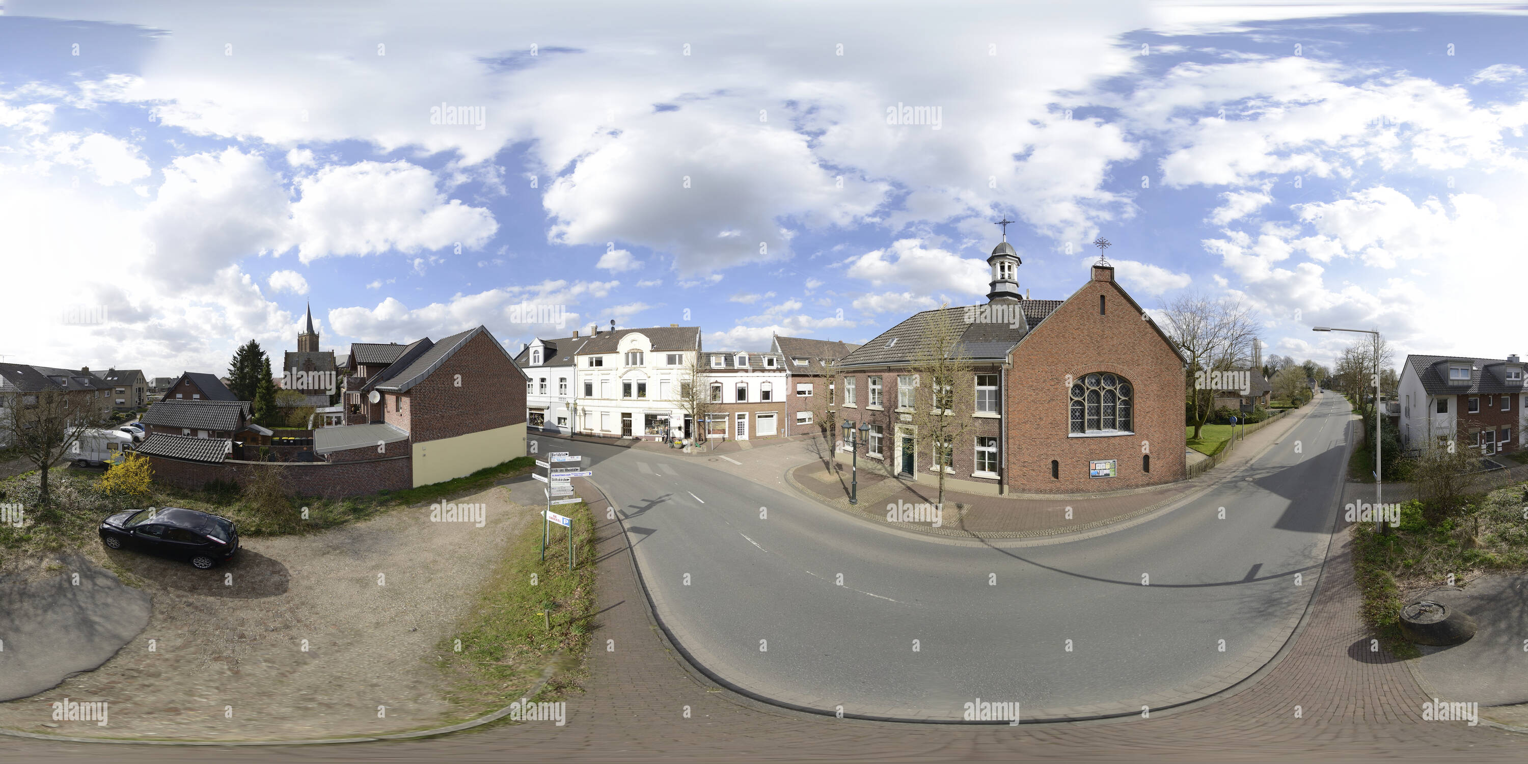 360° view of Small church of Elten - Alamy