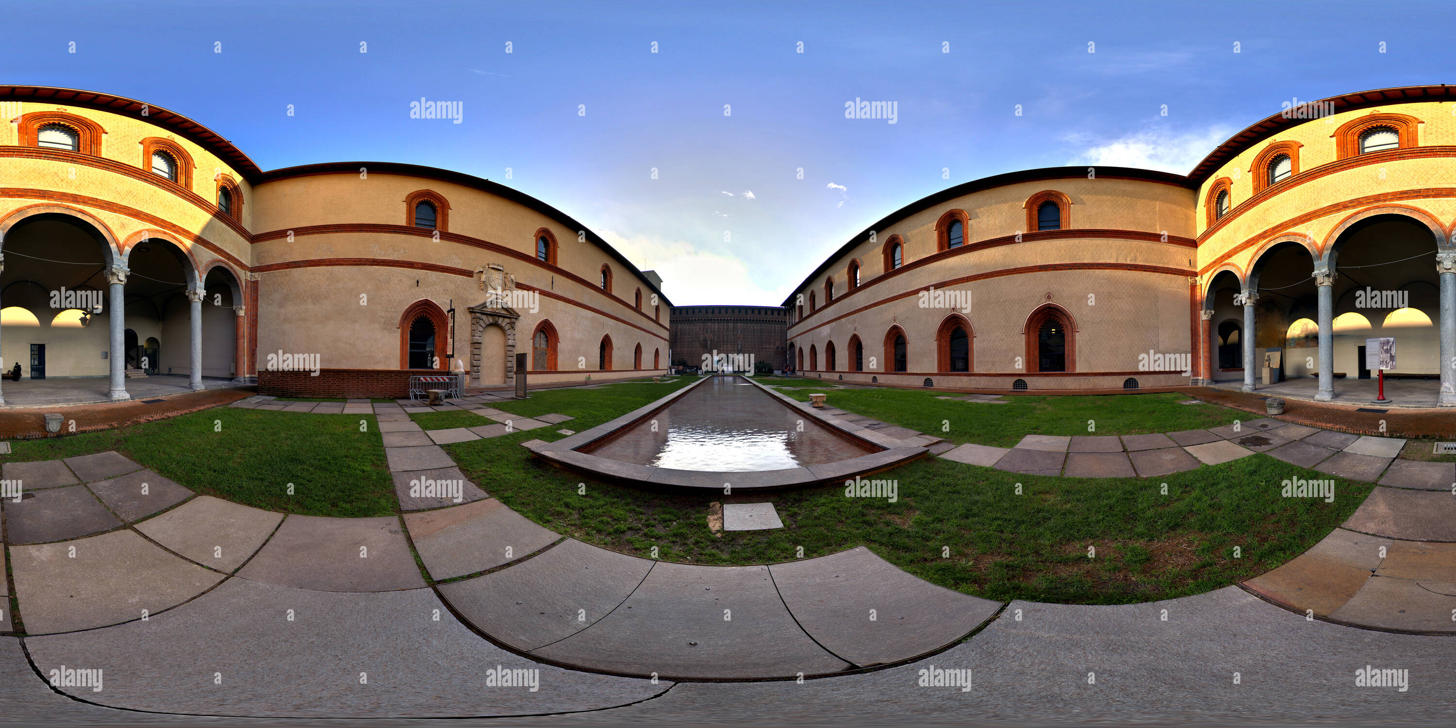 360° view of Italy, Milan, Castello Sforzesco - Alamy