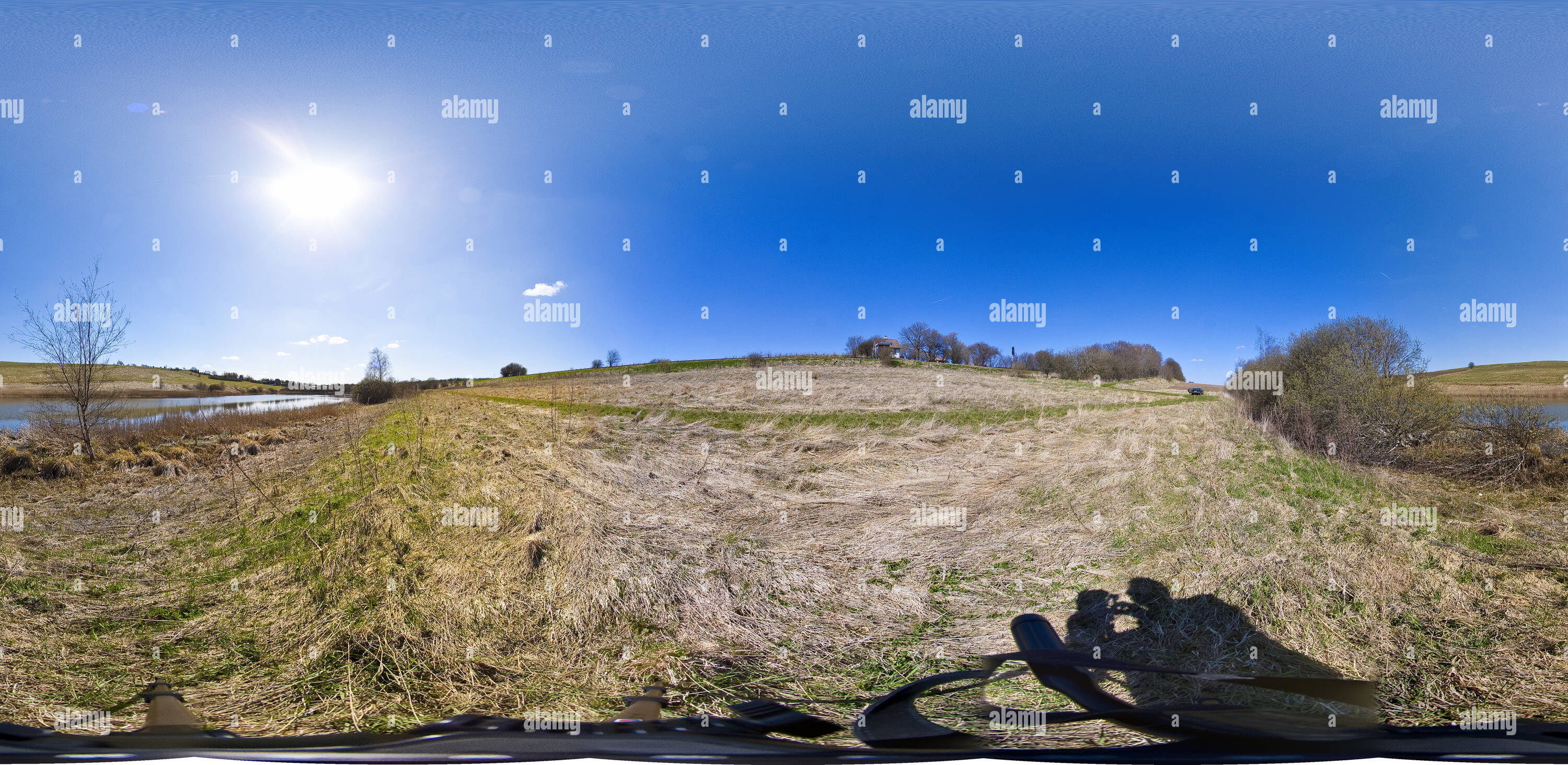 360° view of Lake Geding, Mundelstrup - Alamy