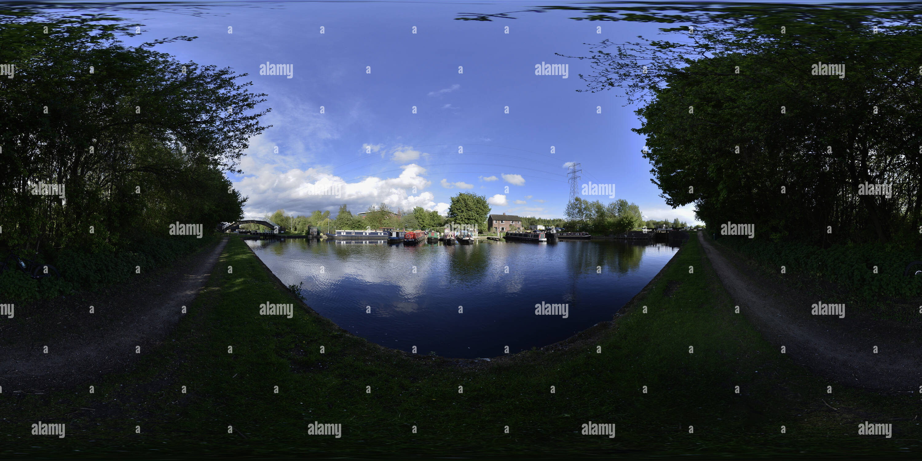 360° view of Sheffield Canal Boats 1 - Alamy