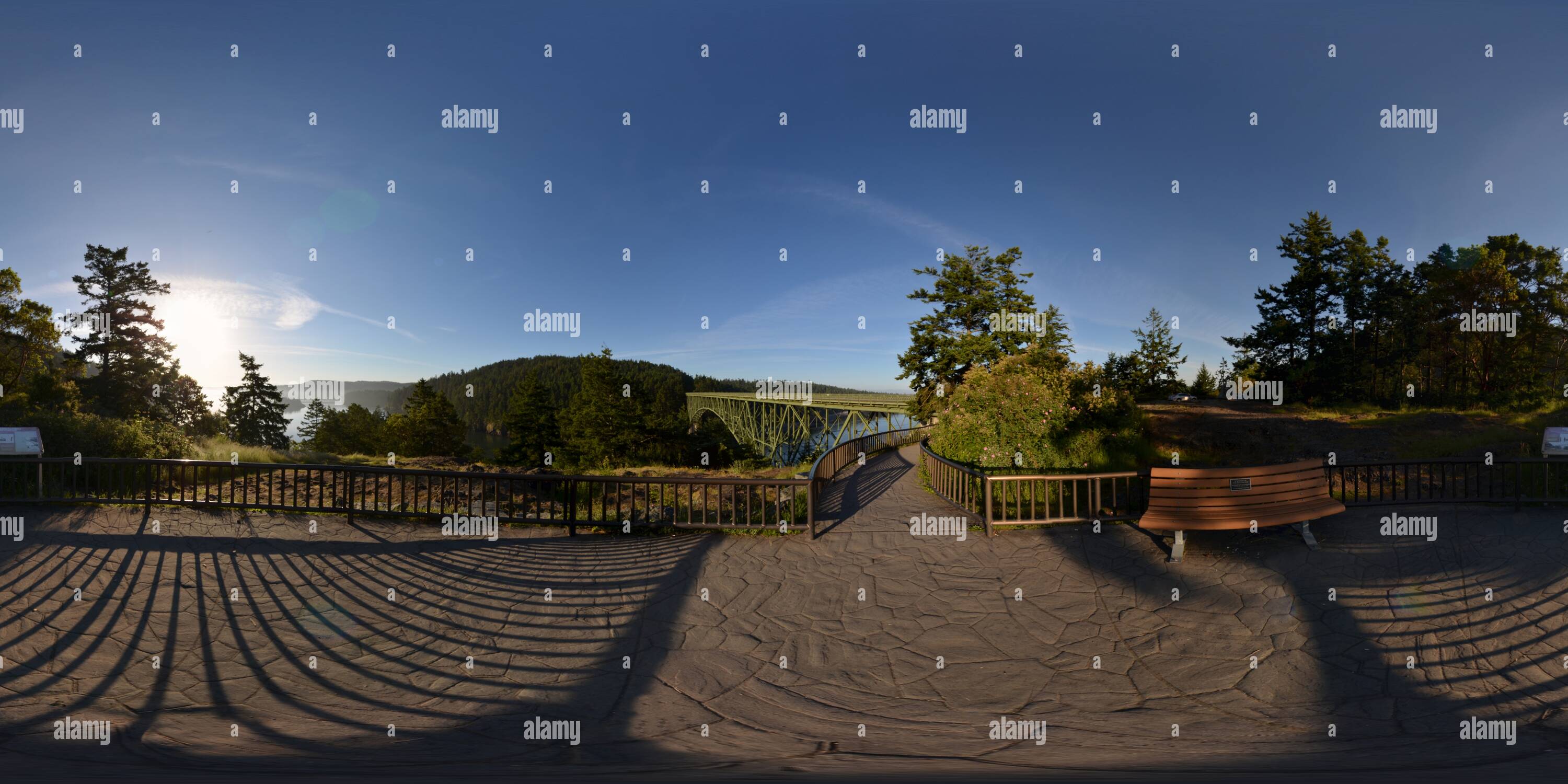 360° view of Deception Pass Overlook at Deception Pass State Park ...