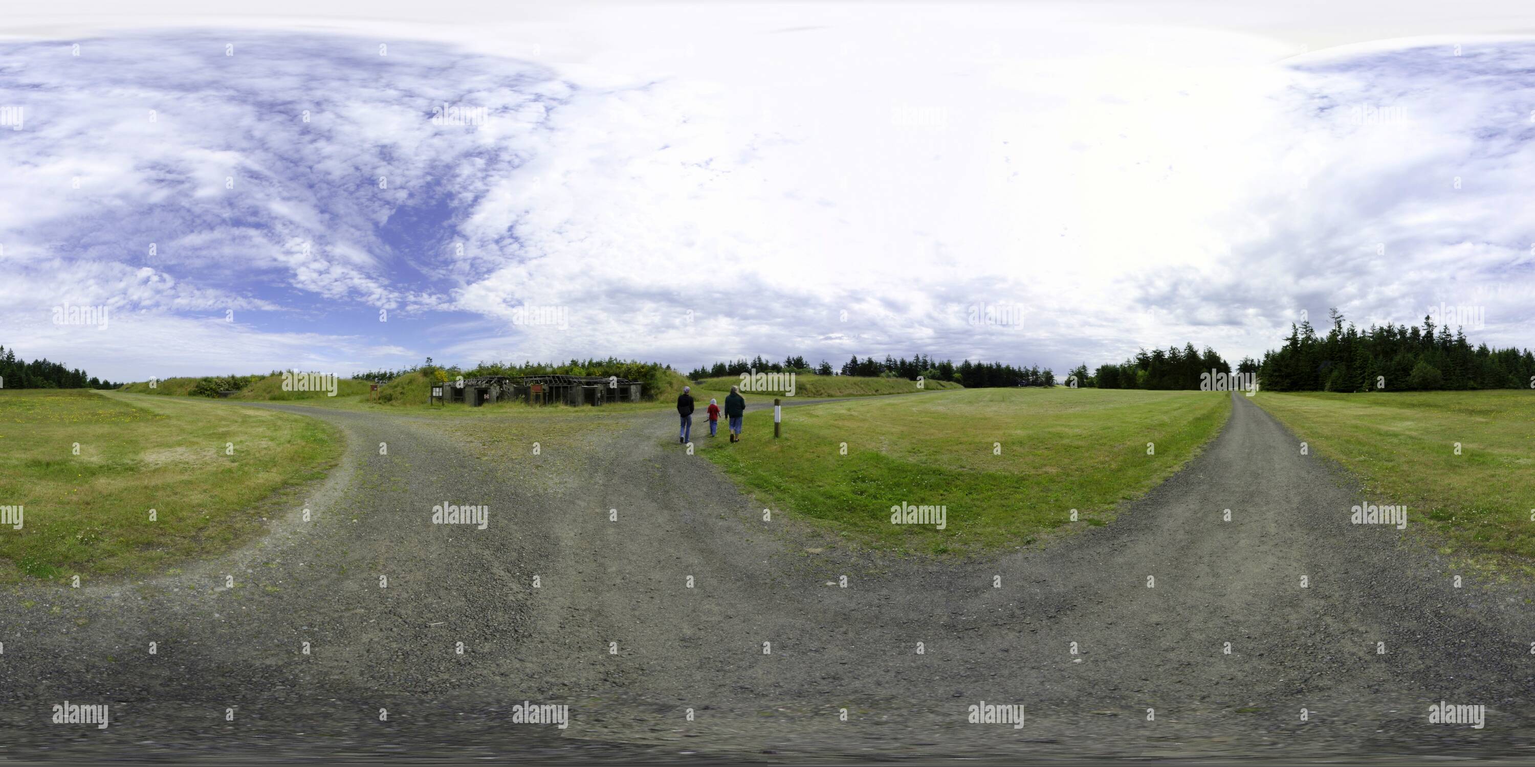 360° view of Battery Row - Fort Flagler State Park, Washington - Alamy