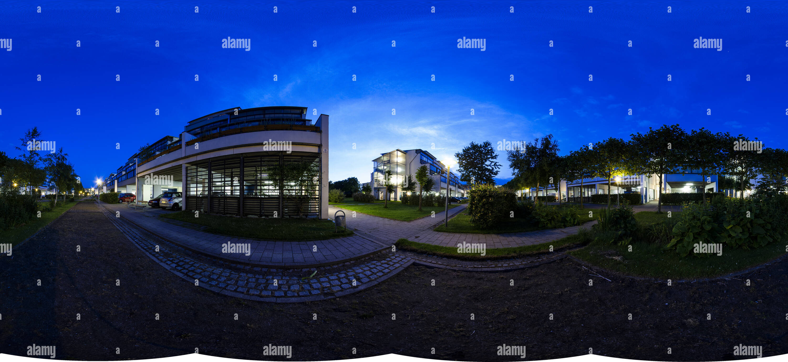 360° view of Aarhus by night 1 - Alamy