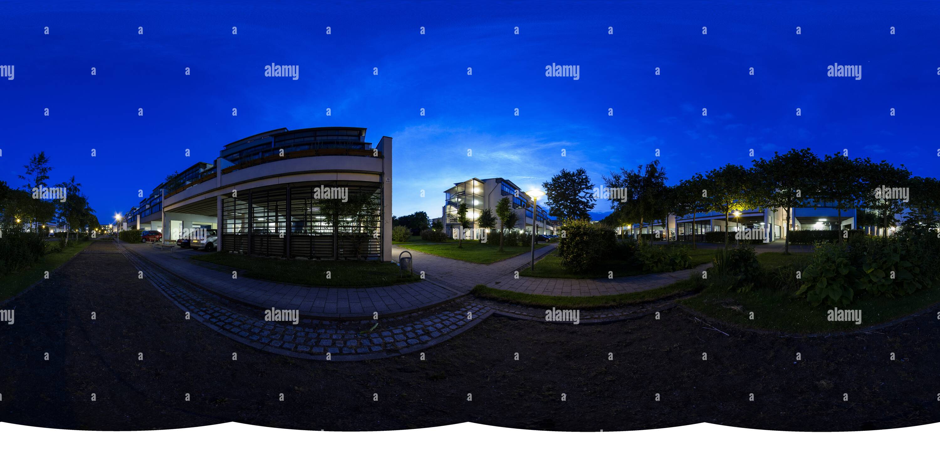 360° view of Aarhus by night - Alamy