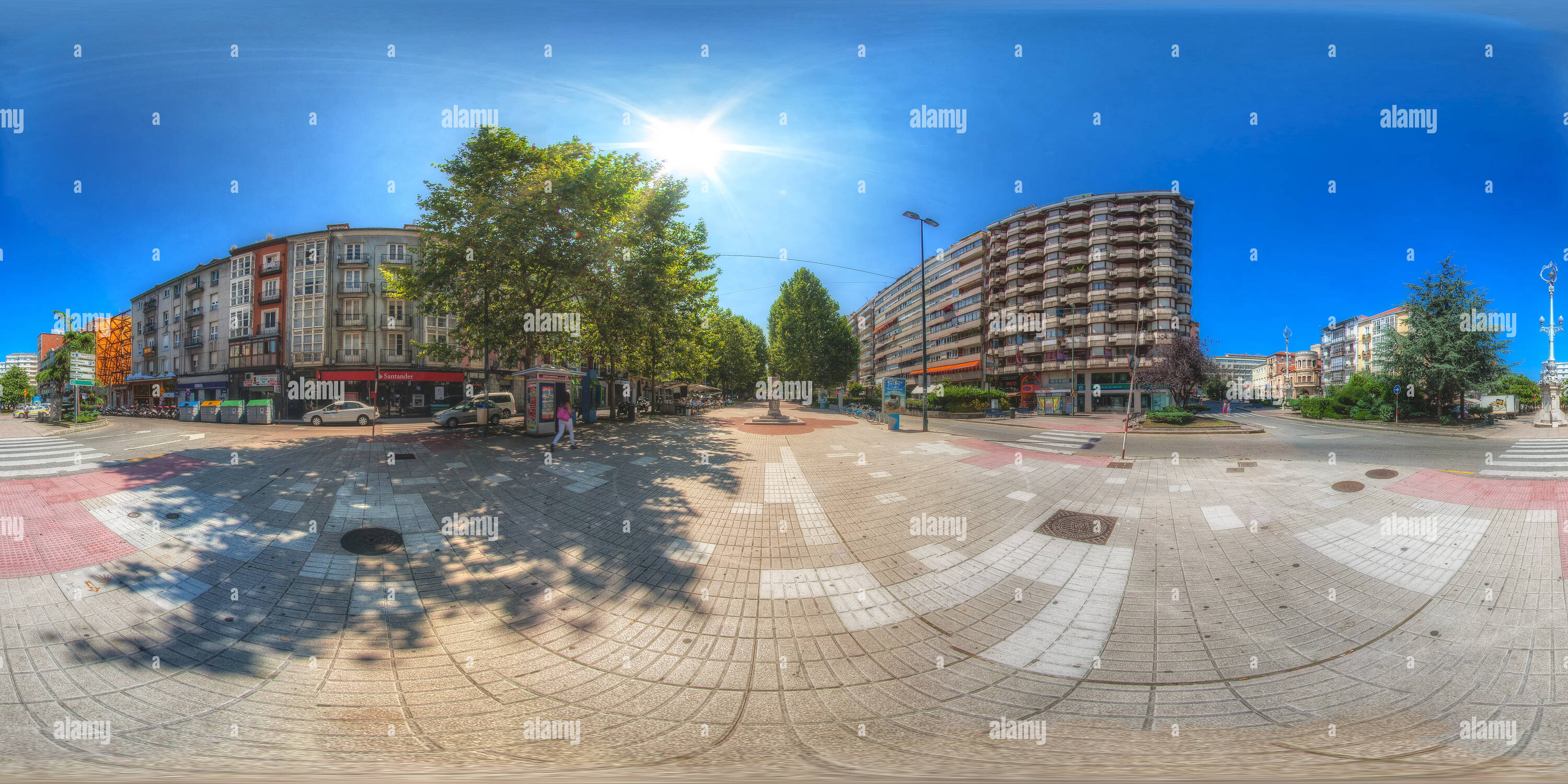 360° view of Plaza de Numancia, Santander - Alamy