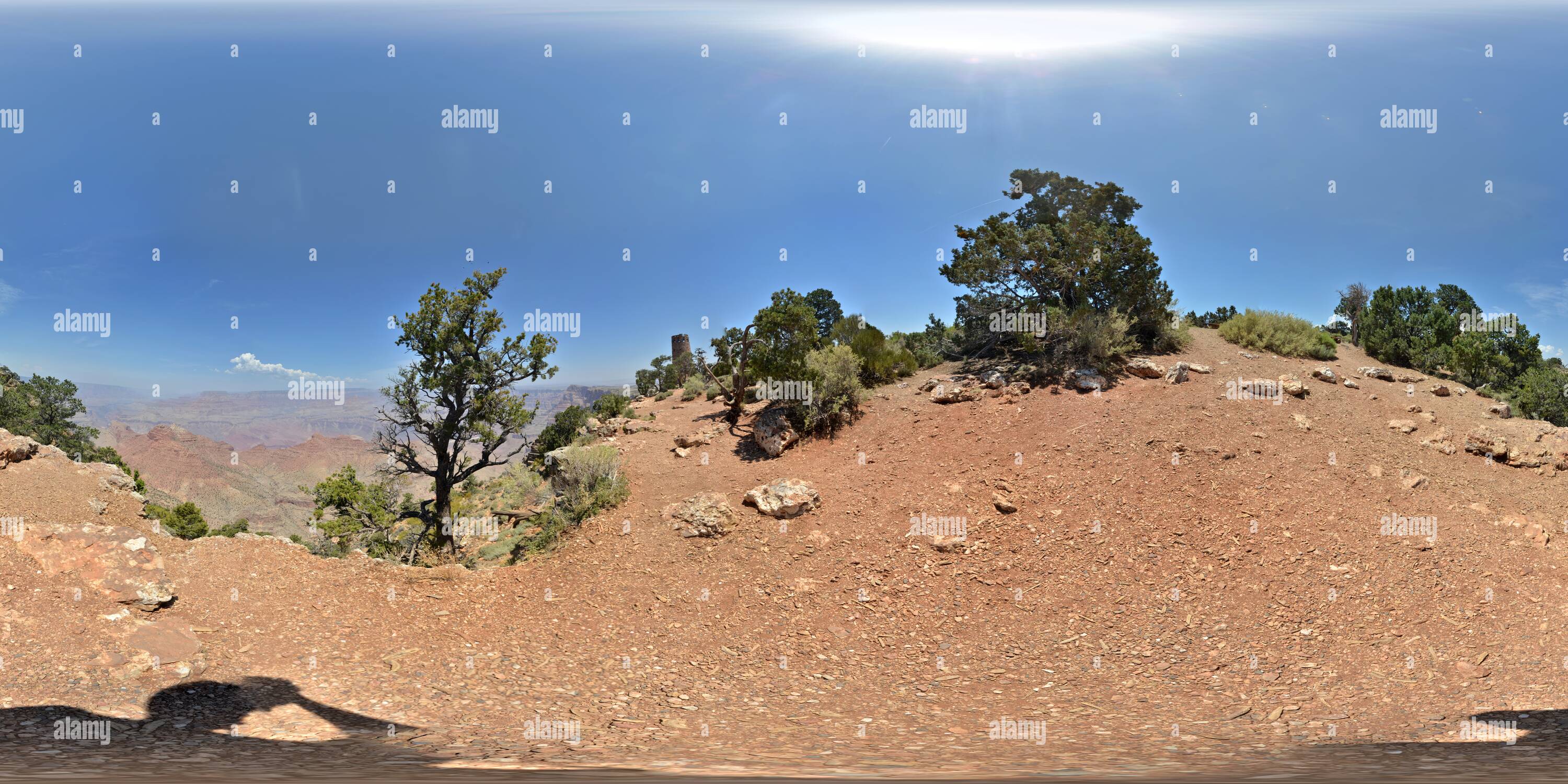 360° view of Grand Canyon Desert View Indian Watchtower - Alamy