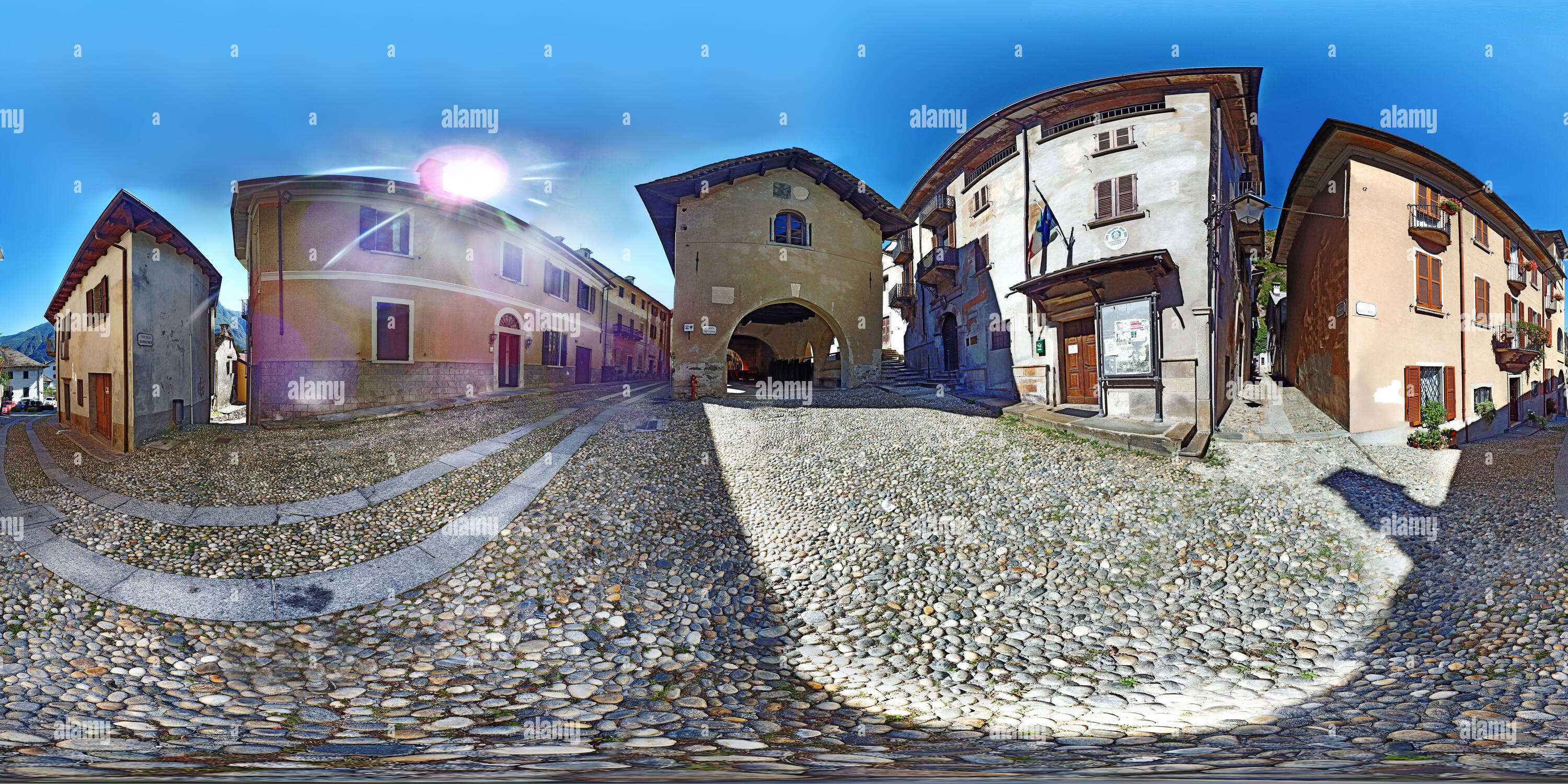 360° view of Vogogna - Medieval Village - Praetorian Square - Alamy