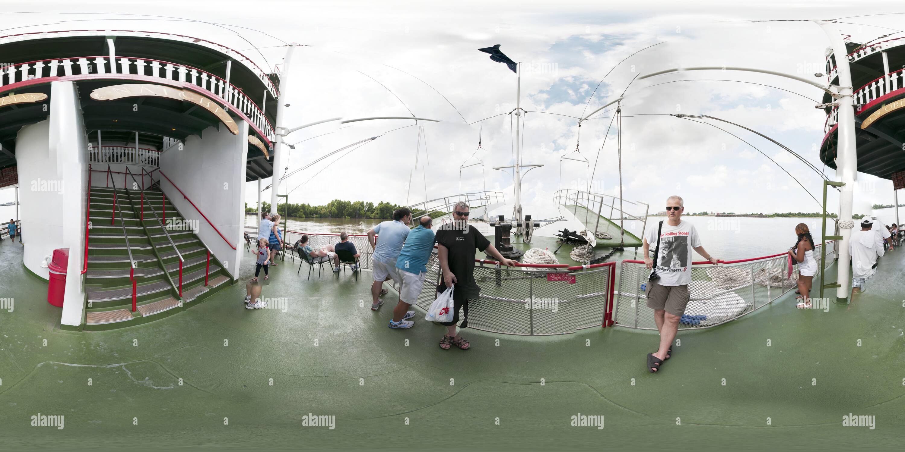 360° view of On steamboat Natchez - Alamy