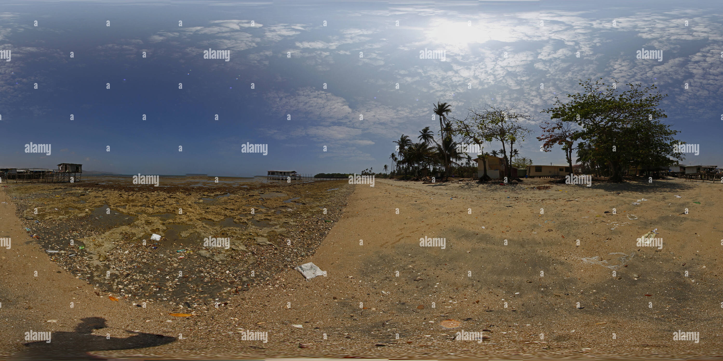 360° view of Coastal area in Boera Village, Papua New Guinea - Alamy