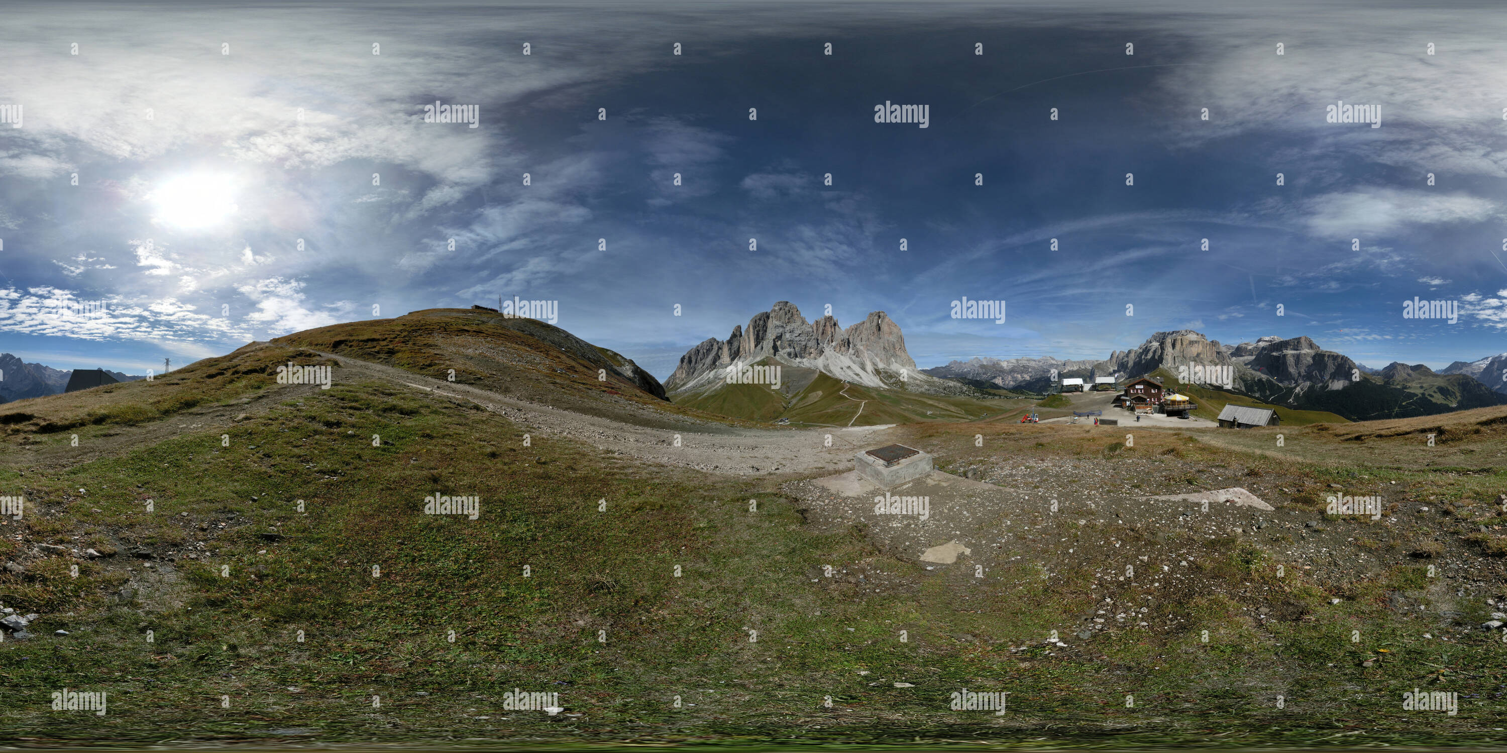 360° view of view from Col Rodella - Alamy