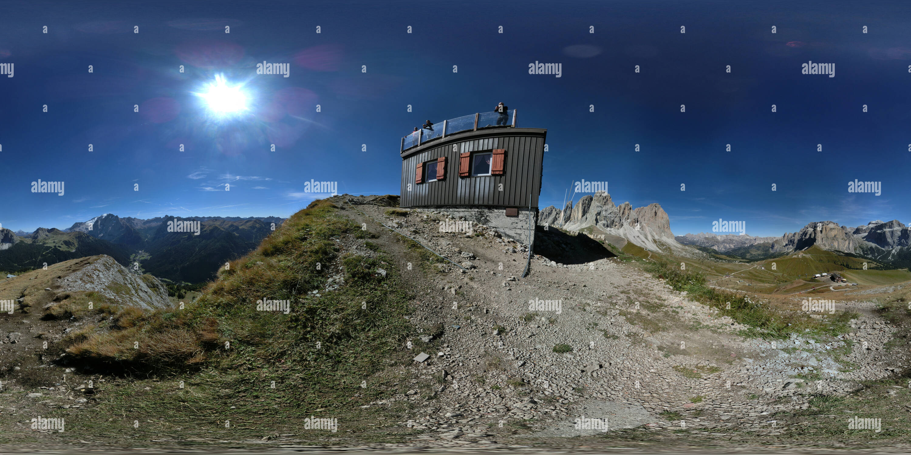 360° view of Col Rodella - view from top - Alamy