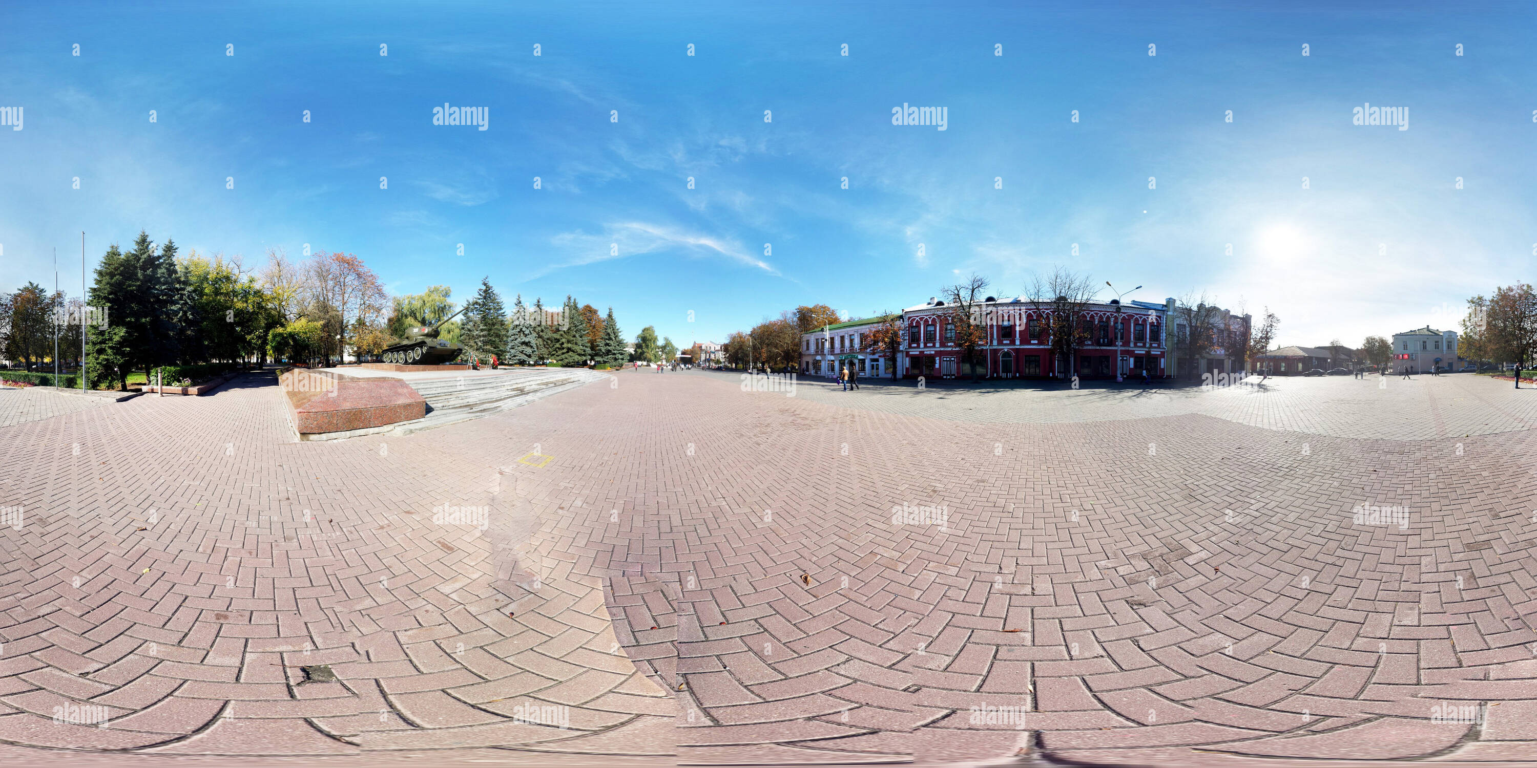 360° view of Victory Square. Tank. Bobruisk. 360 ° spherical panorama ...