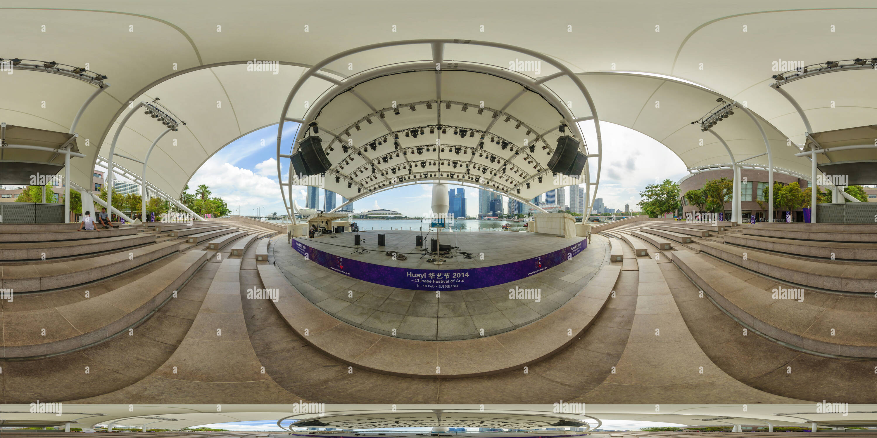 360° view of Inside Outdoor Theatre At Esplanade - Alamy