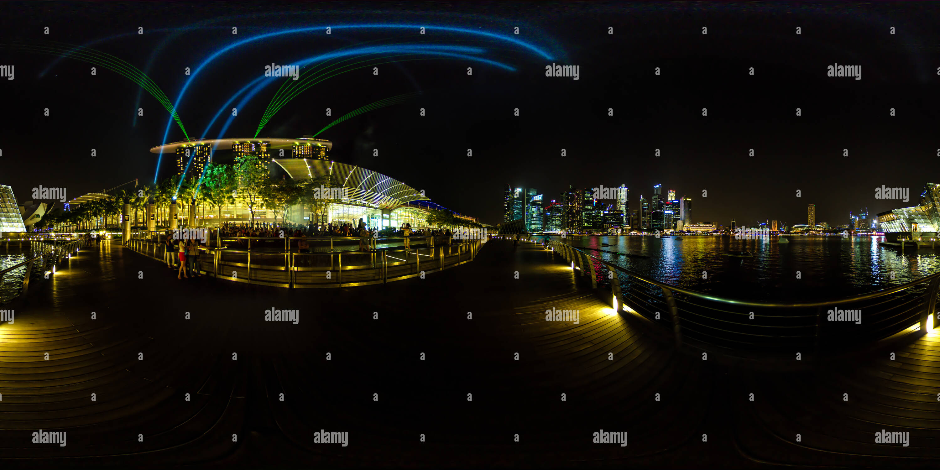 360° view of Marinabaysandslasershow Lr 2 - Alamy