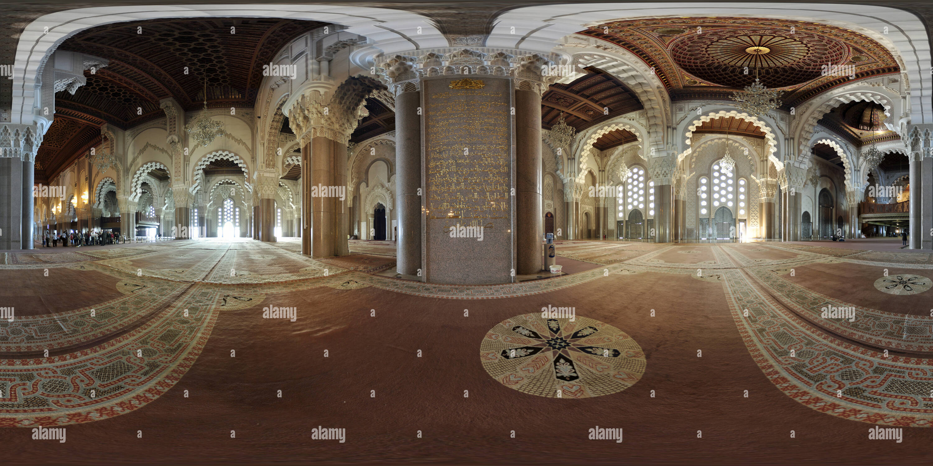 360° view of The Hassan II Mosque Interior overview 1 - Morocco - Alamy