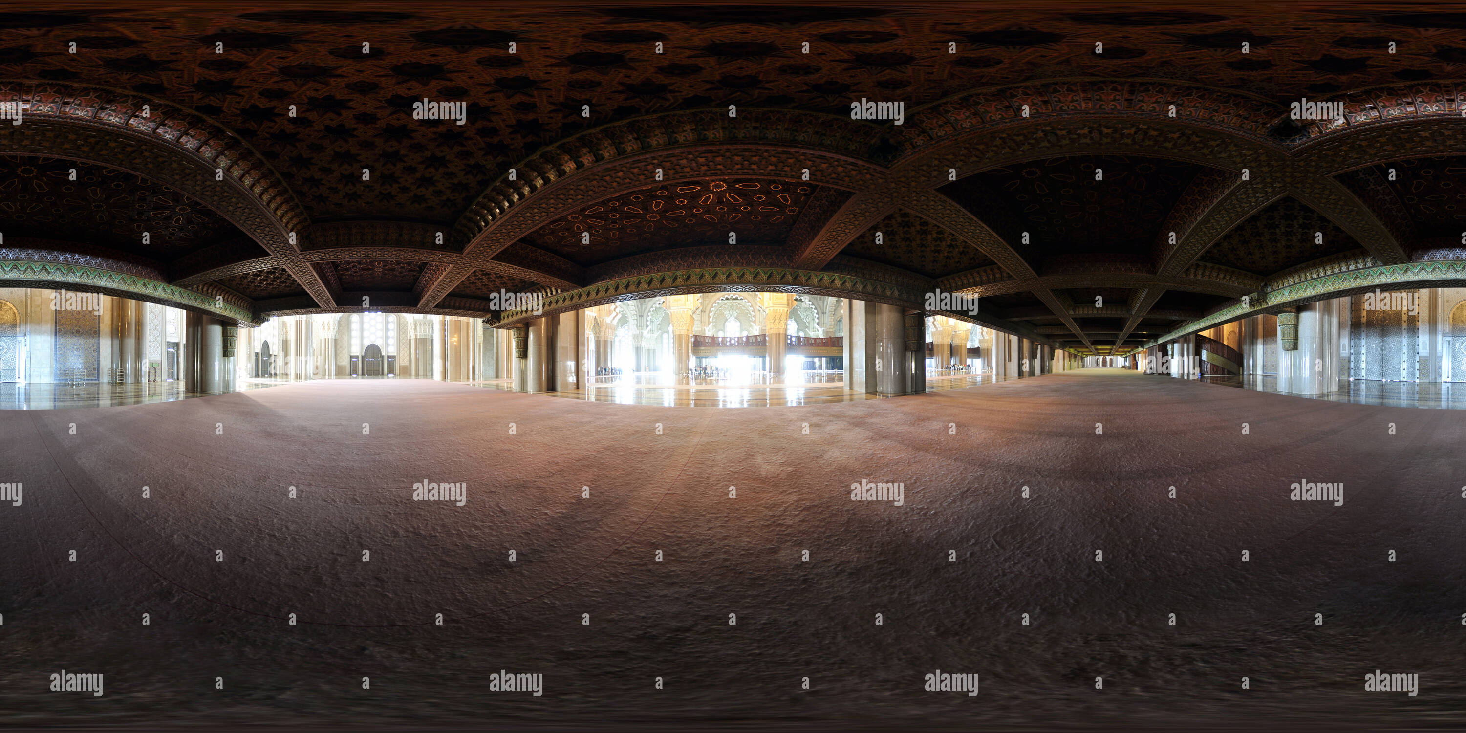 360° view of The Hassan II Mosque Interior overview 2 - Morocco - Alamy