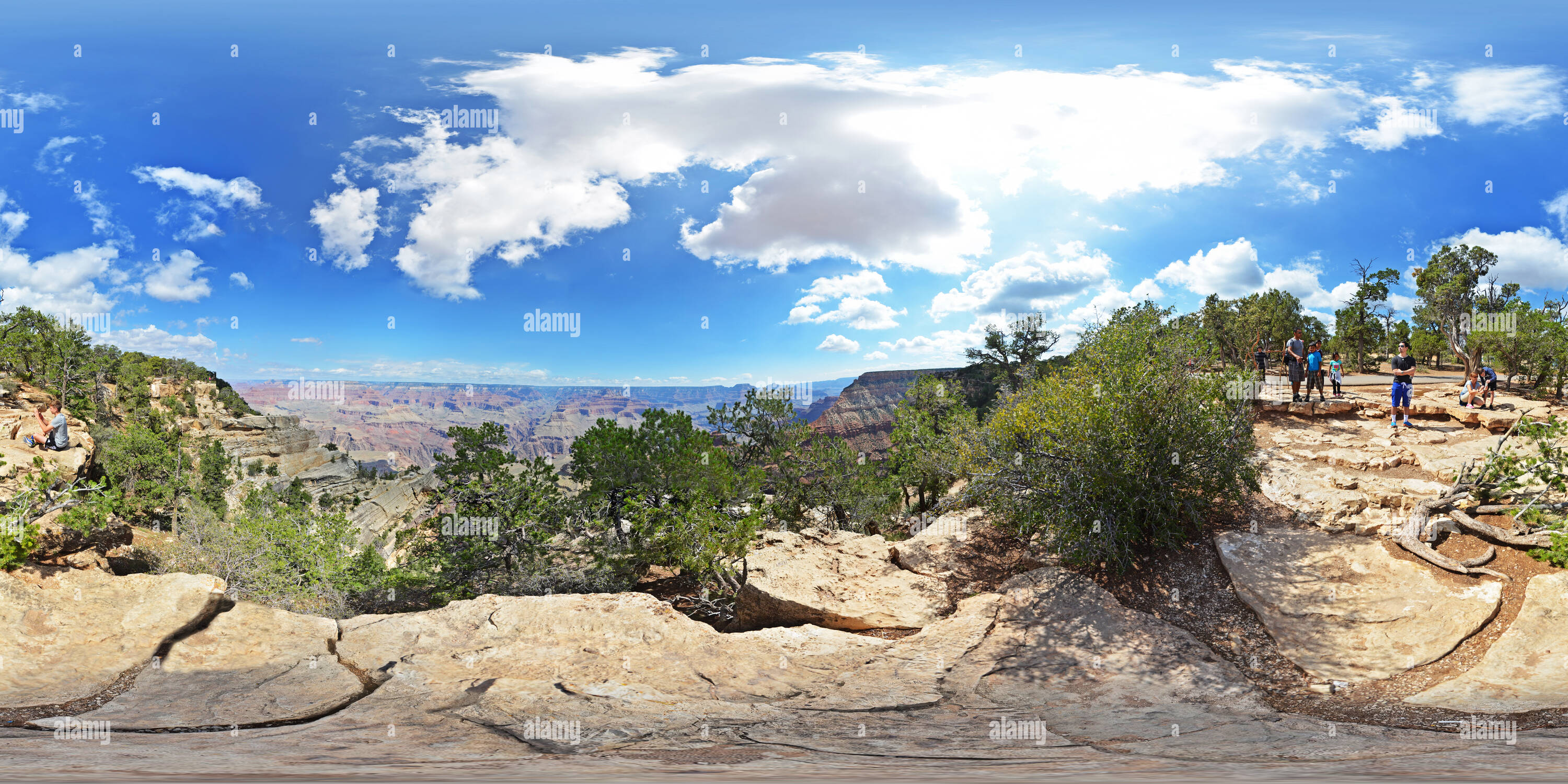 360° view of Grand Canyon South Rim Trail Viewpoint - Alamy
