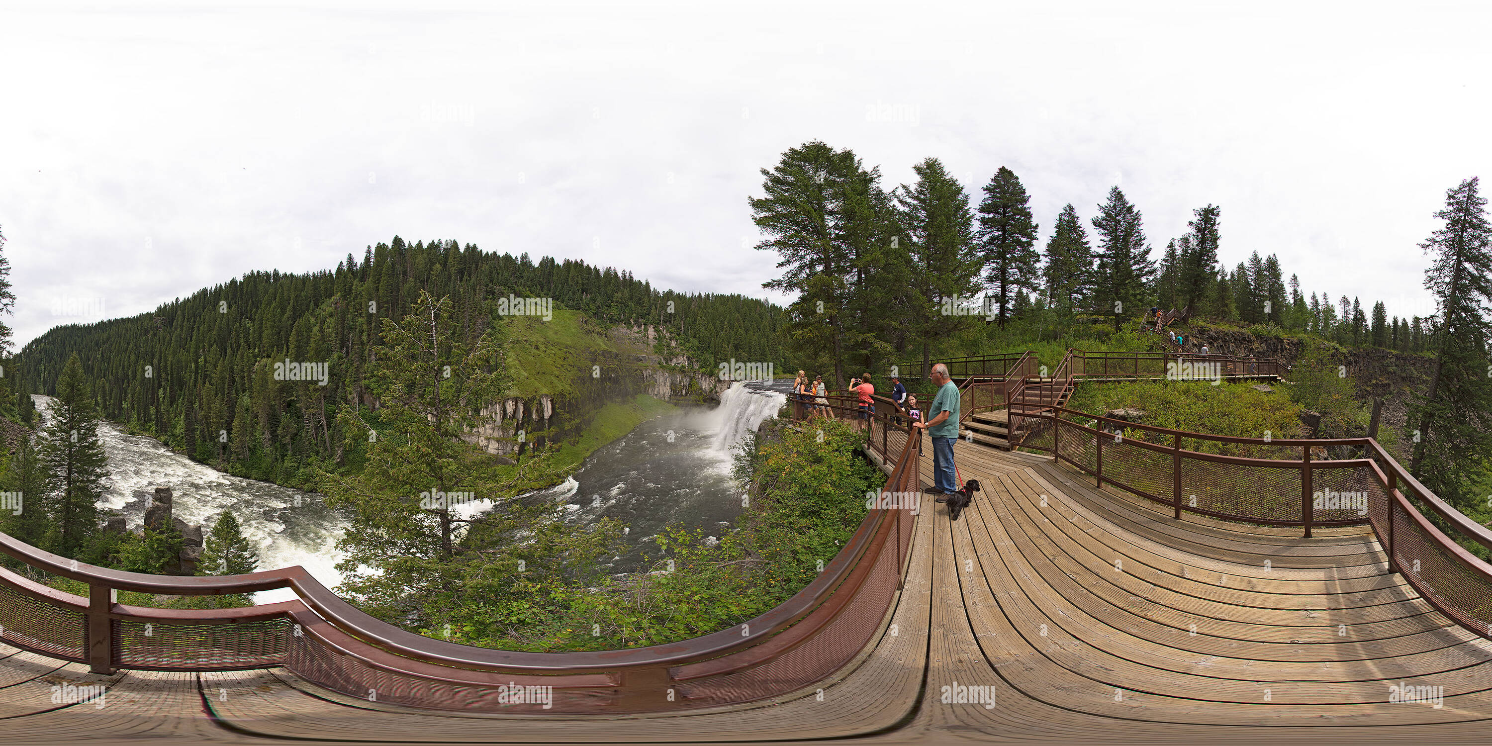 360° view of A birds eye view of Upper Mesa Falls - Alamy