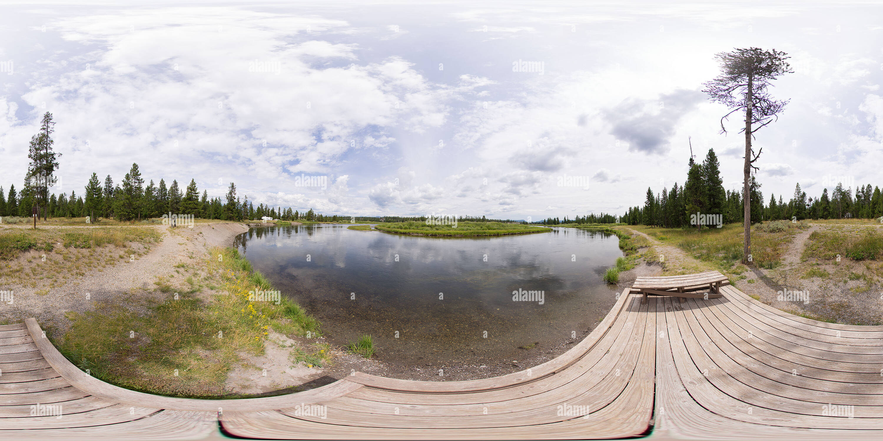360° view of The Madison River at West Yellowstone - Alamy