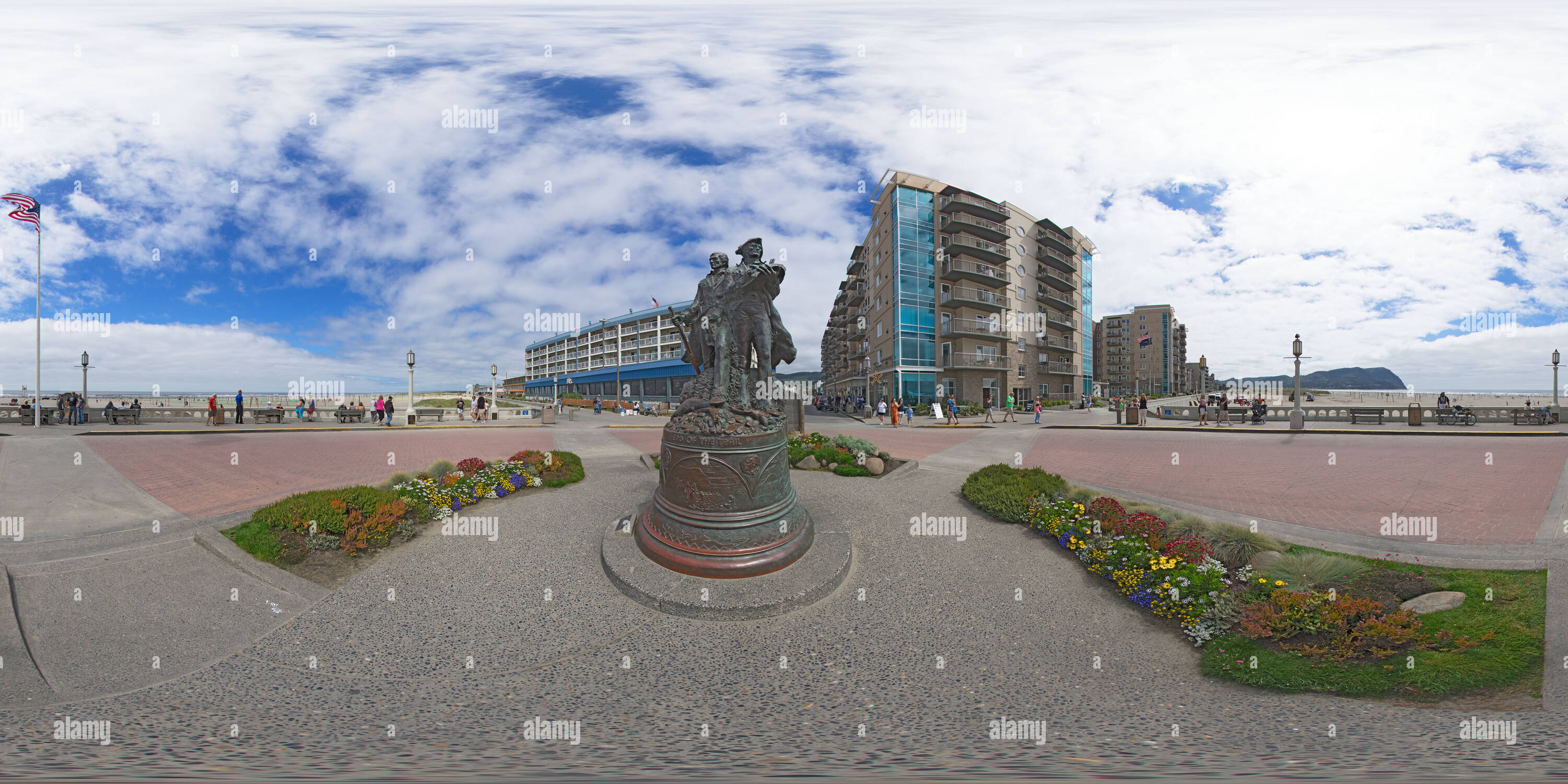 360° view of The Lewis and Clark Monument on the Promenade in Seaside ...