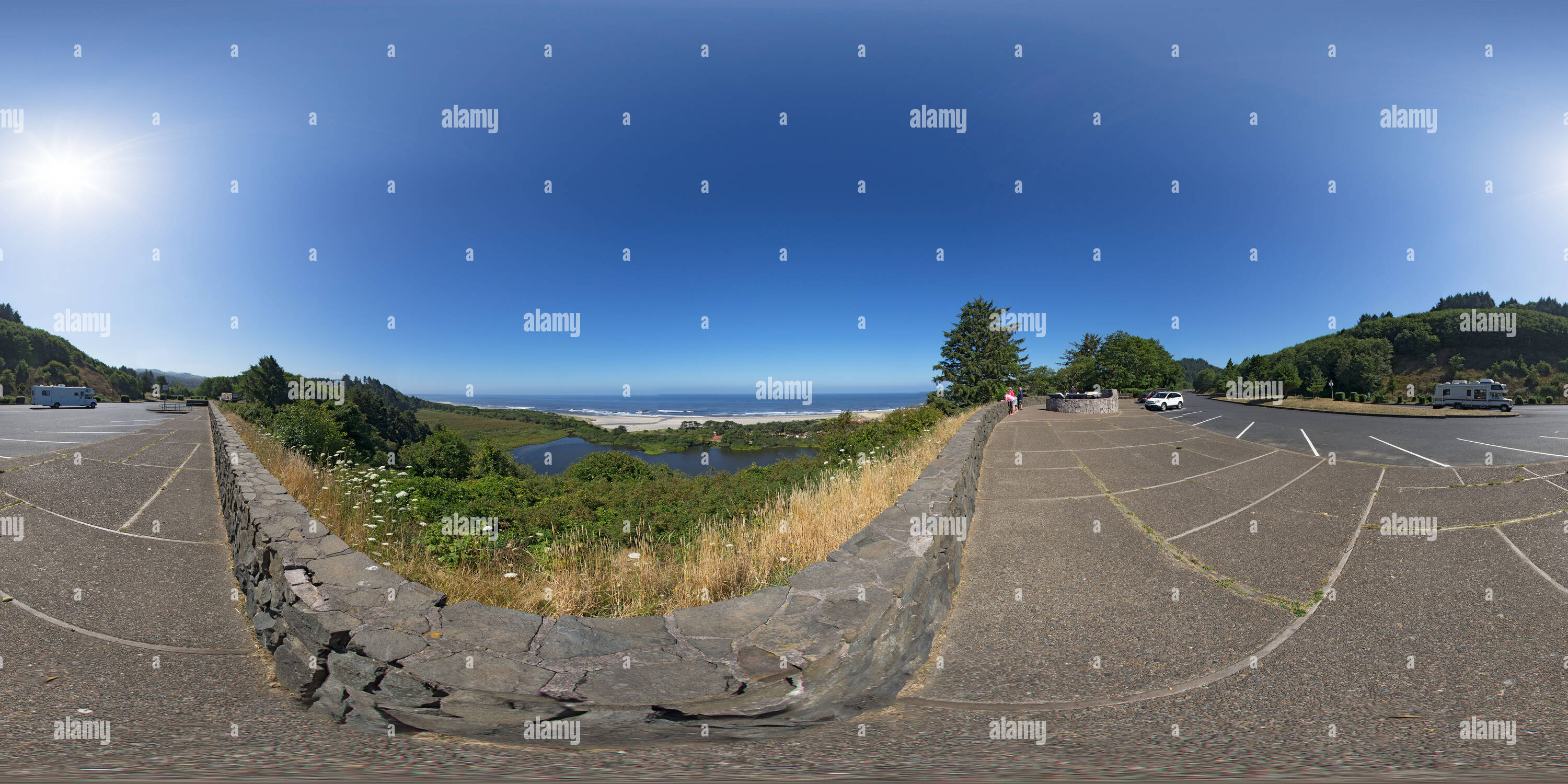 360° view of Daley Lake viewpoint at Neskowin - Alamy