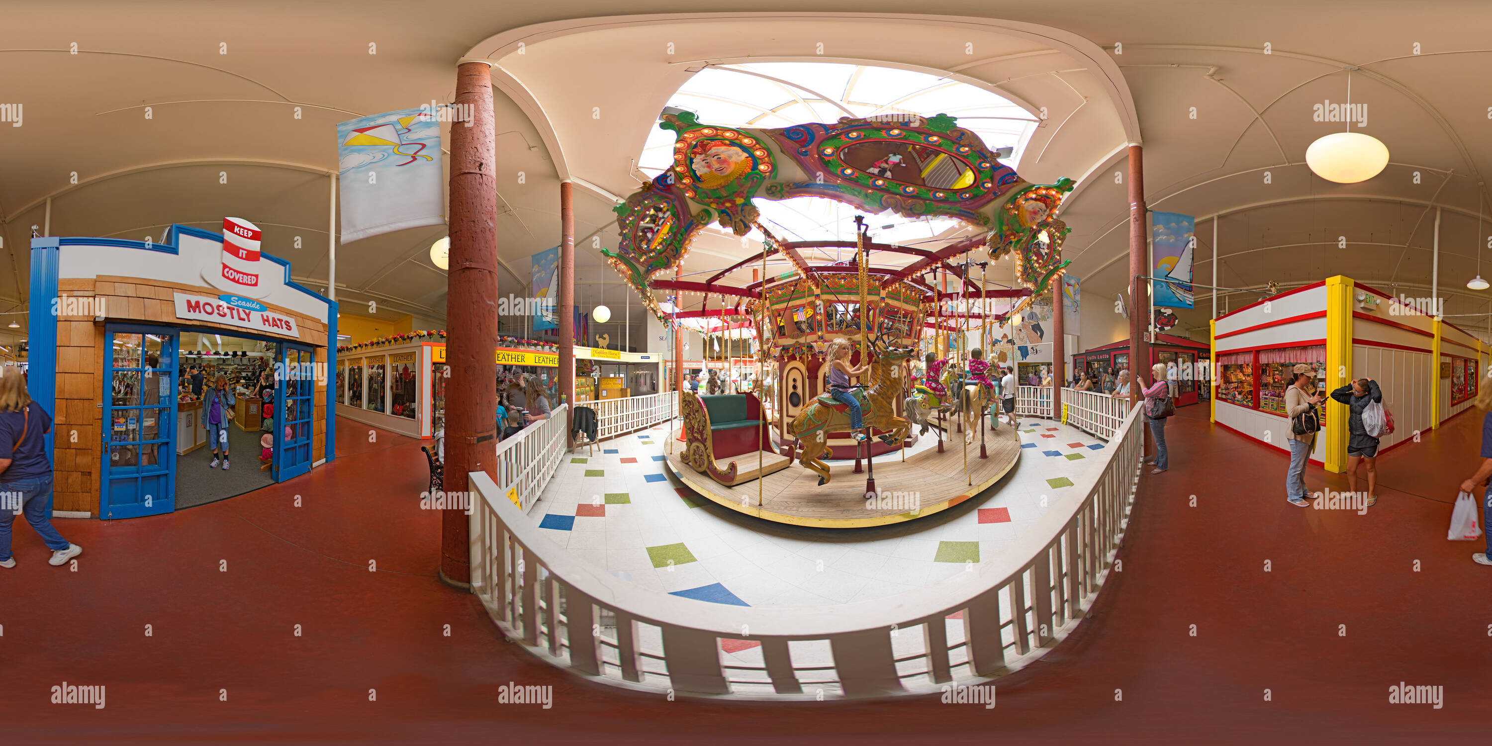 360° view of The carousel in Seaside - Alamy