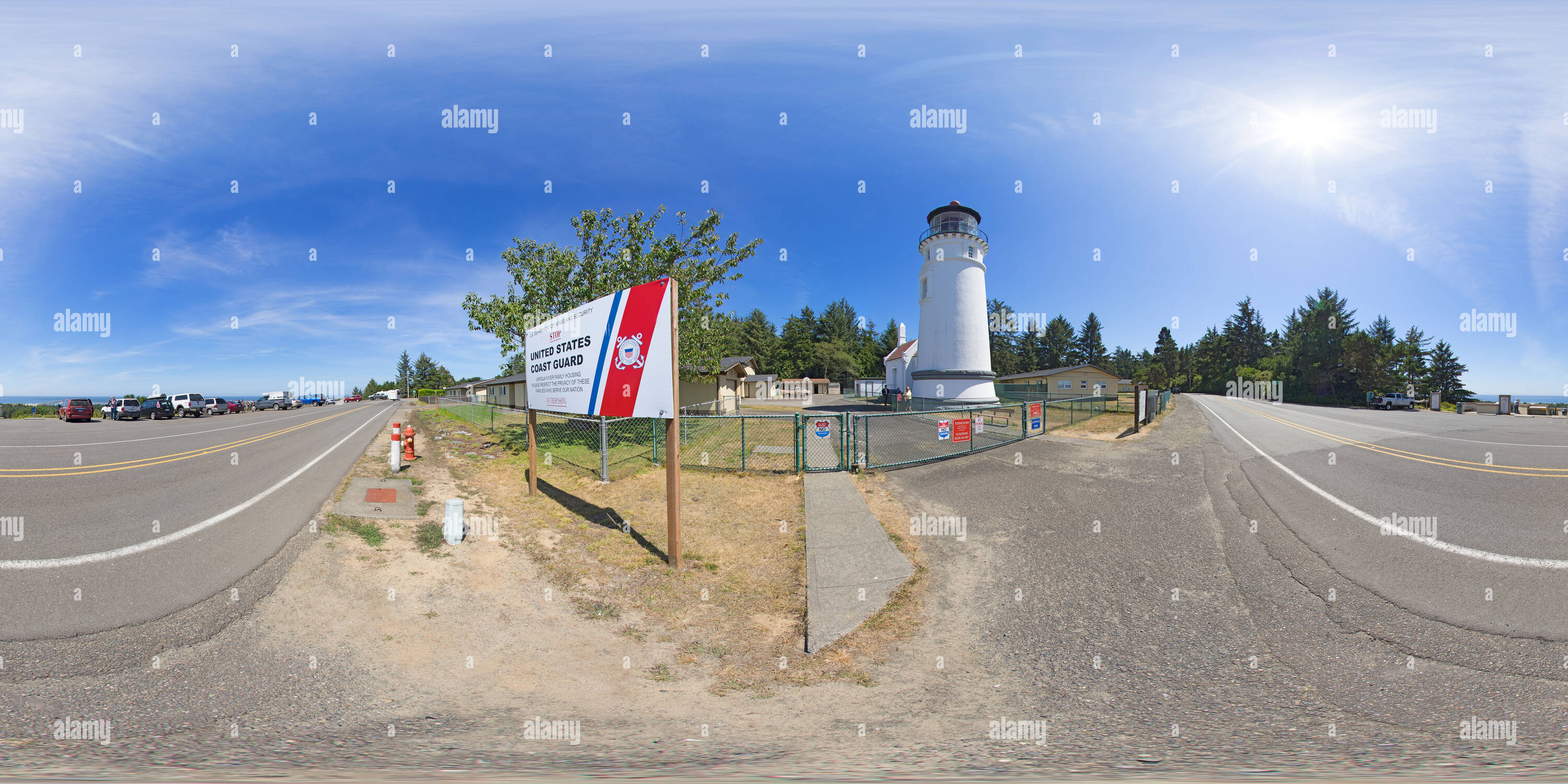 360° view of Umpqua River Lighthouse - Alamy