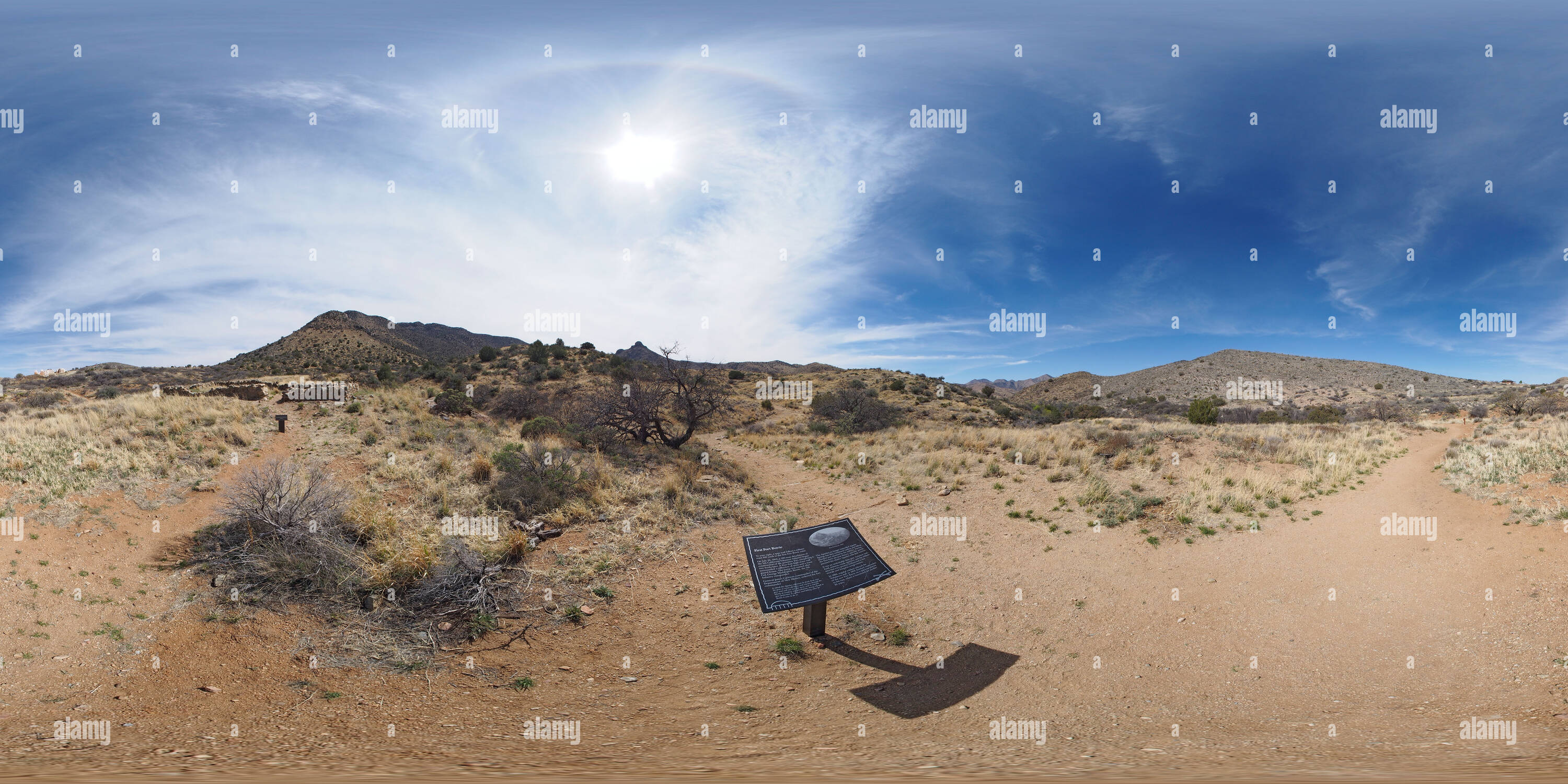 360° view of Hardly anything remains at the original site of Fort Bowie ...