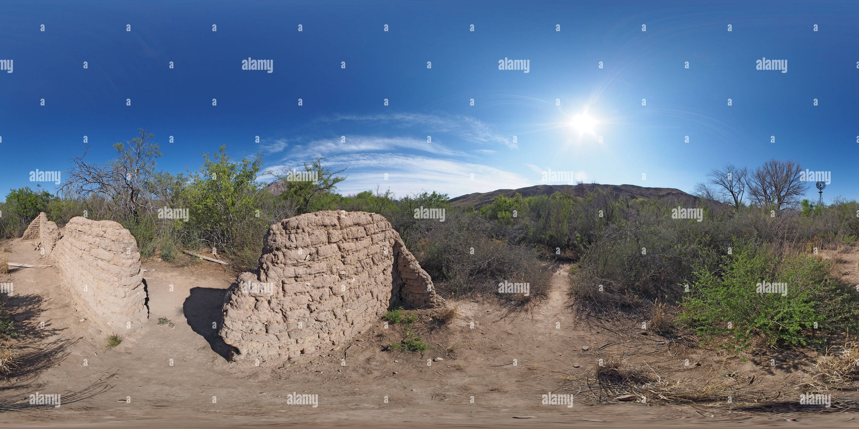 360° view of Ruins of the Sam Nail Ranch in Big Bend National Park - Alamy