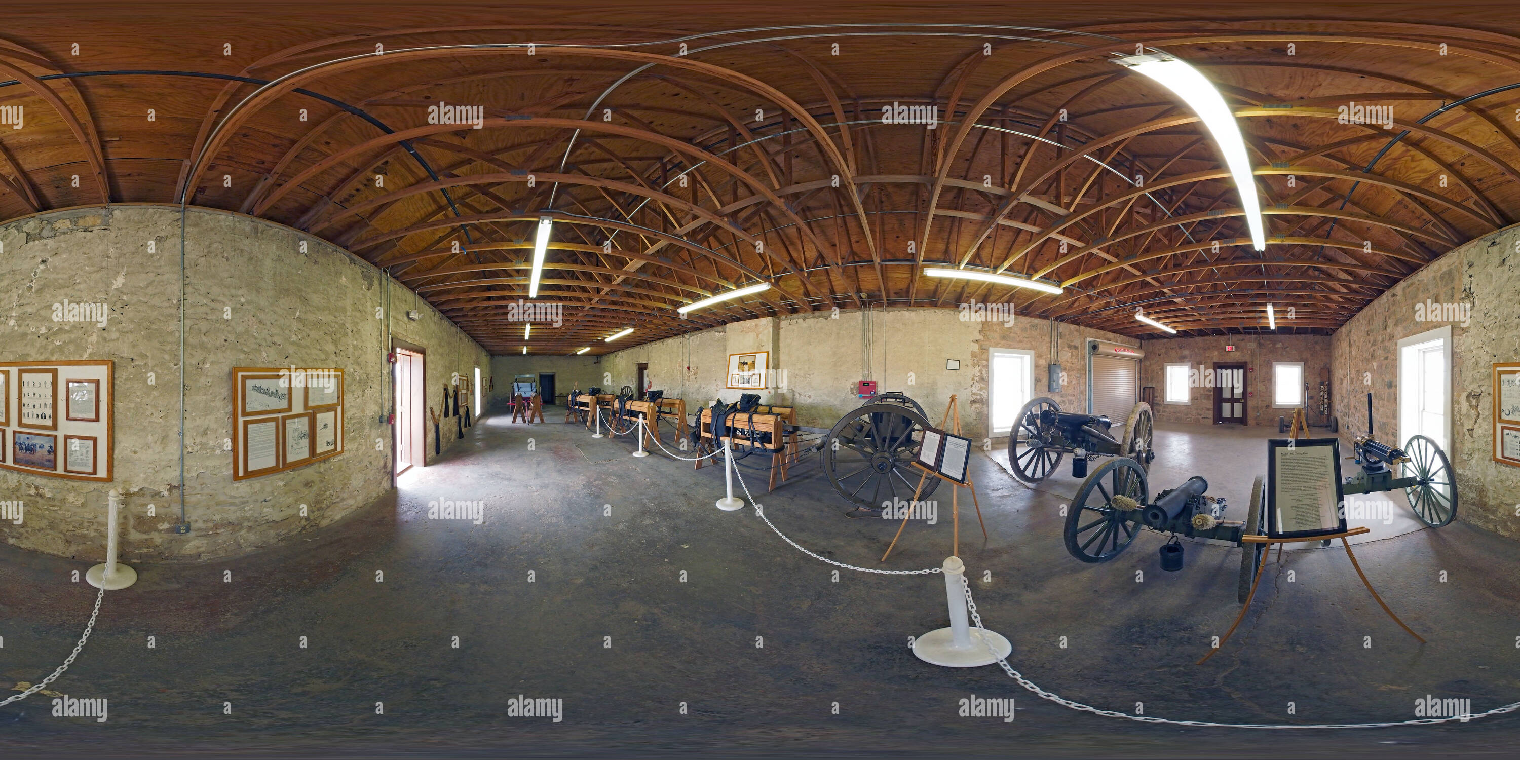 360° view of Artillery display at Fort Concho - Alamy