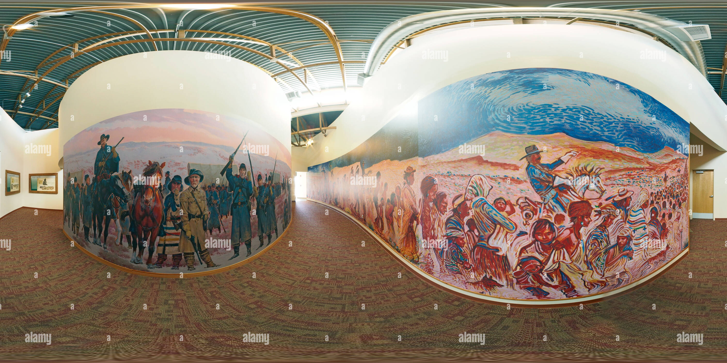 360° view of Mural at the Bosque Redondo Memorial - two - Alamy