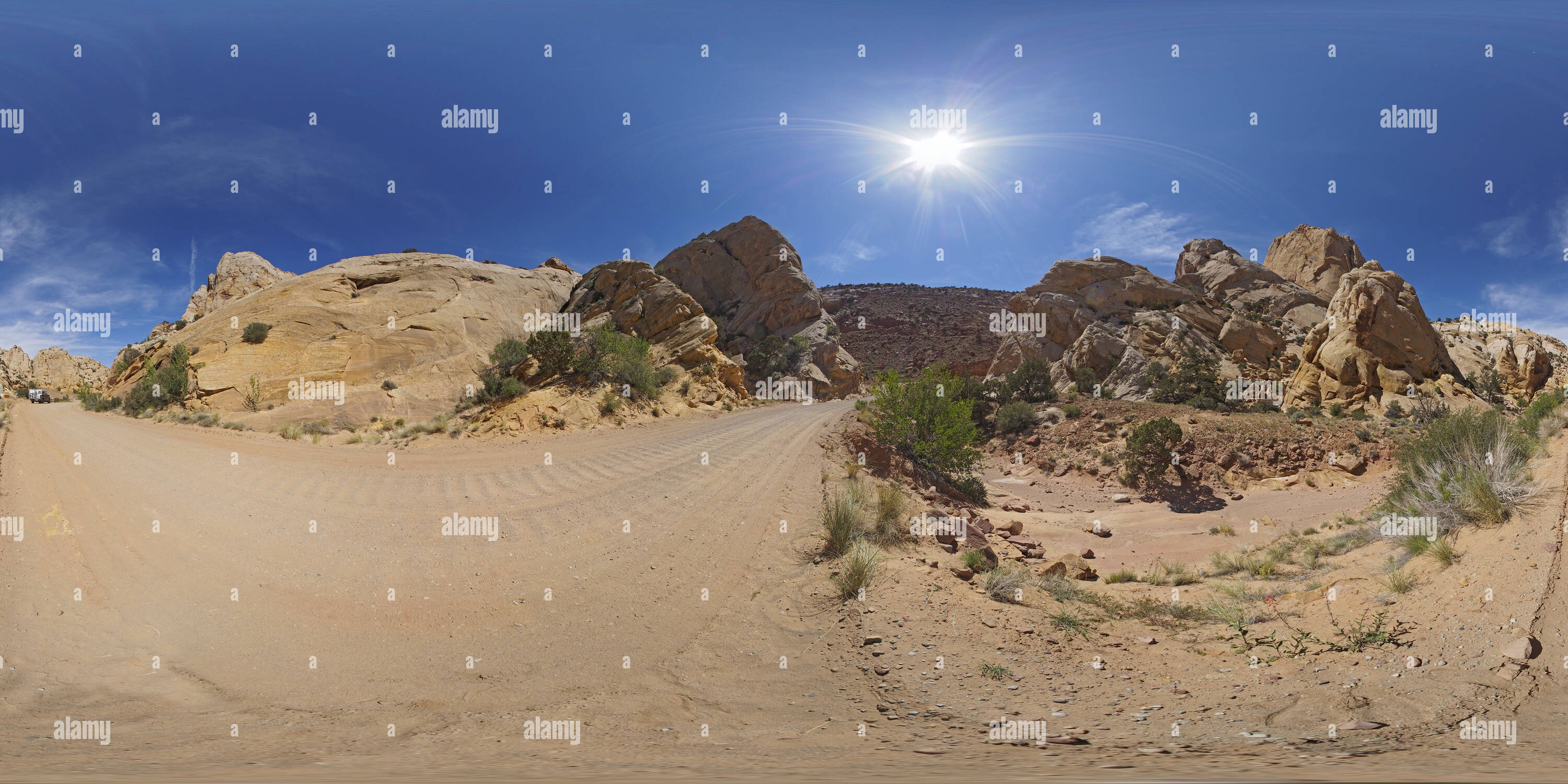 360° view of Base of the Burr Trail switchbacks - Alamy