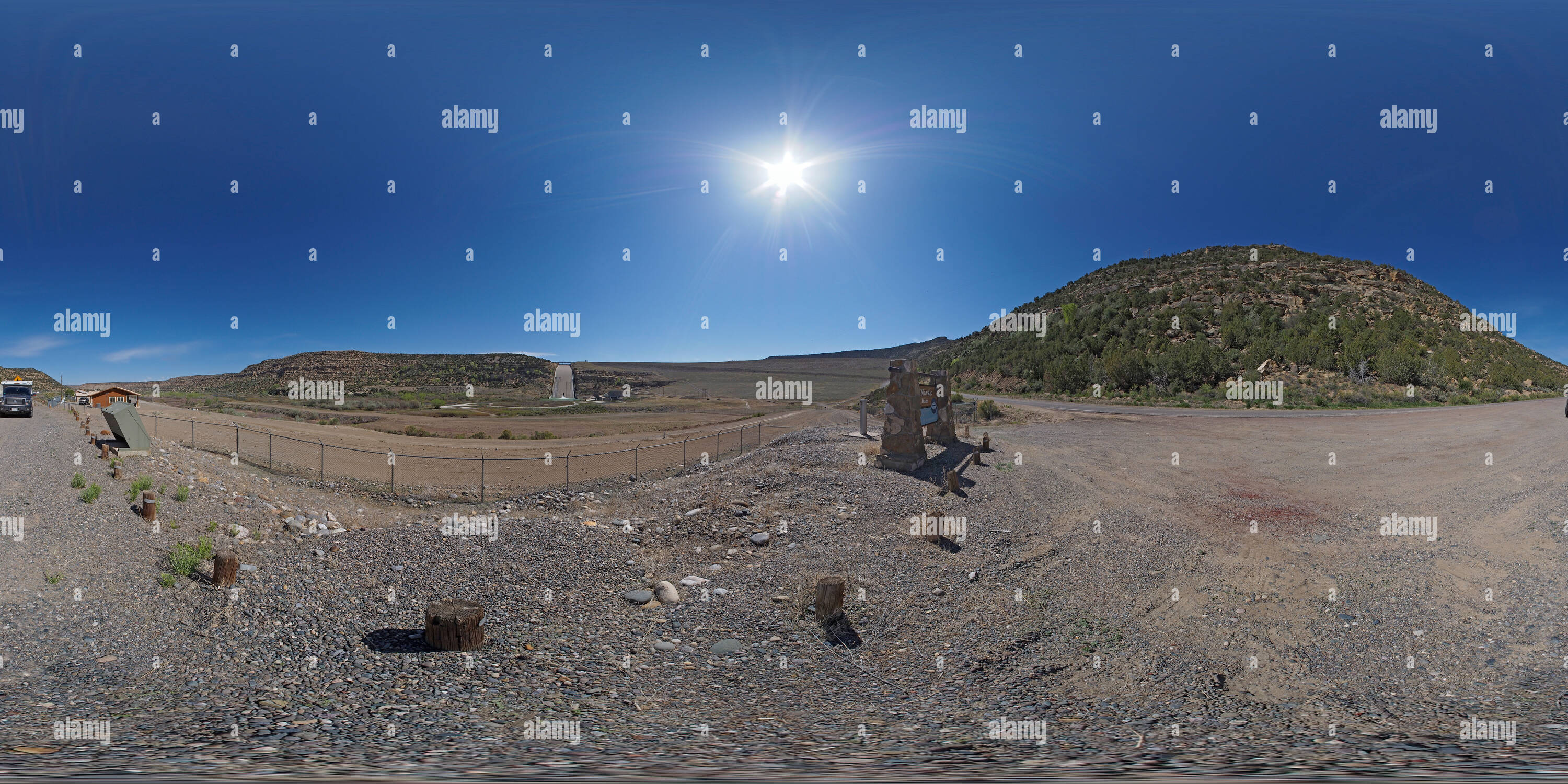 360° view of Navajo Dam on the San Juan River - Alamy